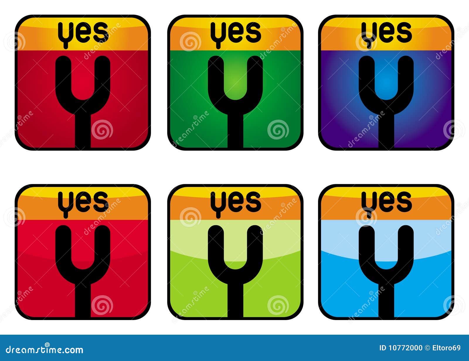 Oui - Signes Abstraits De Couleur Illustration de Vecteur ...