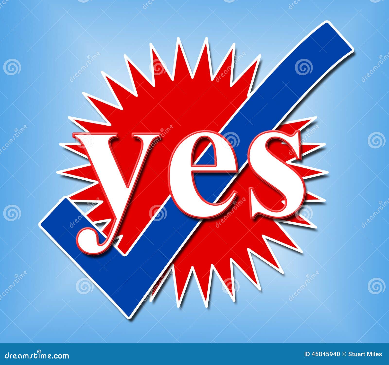 Oui Tick Shows All Right and Affirment Illustration Stock ...