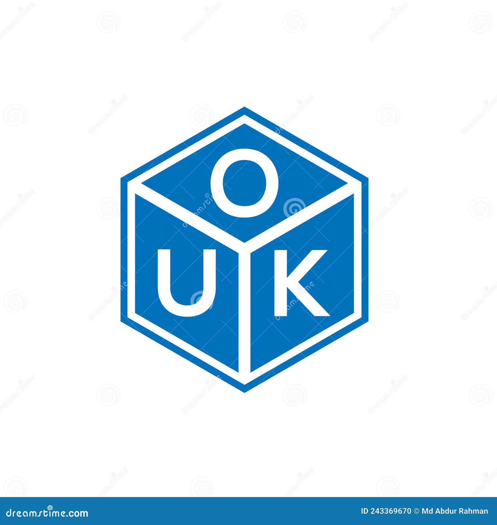 OUK Letter Logo Design on Black Background. OUK Creative Initials ...