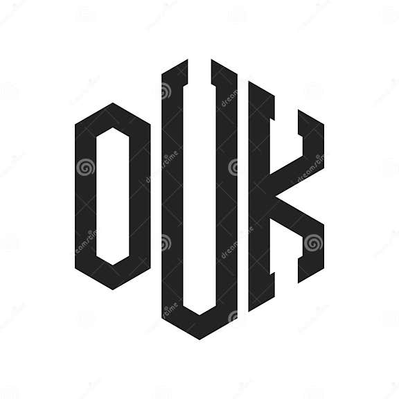 OUK Logo Design. Initial Letter OUK Monogram Logo Using Hexagon Shape ...