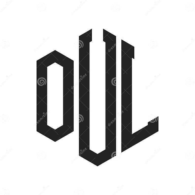 OUL Logo Design. Initial Letter OUL Monogram Logo Using Hexagon Shape ...