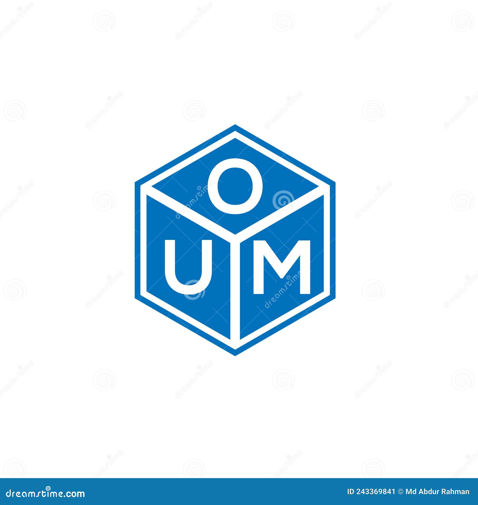 OUM Letter Logo Design on Black Background. OUM Creative Initials ...