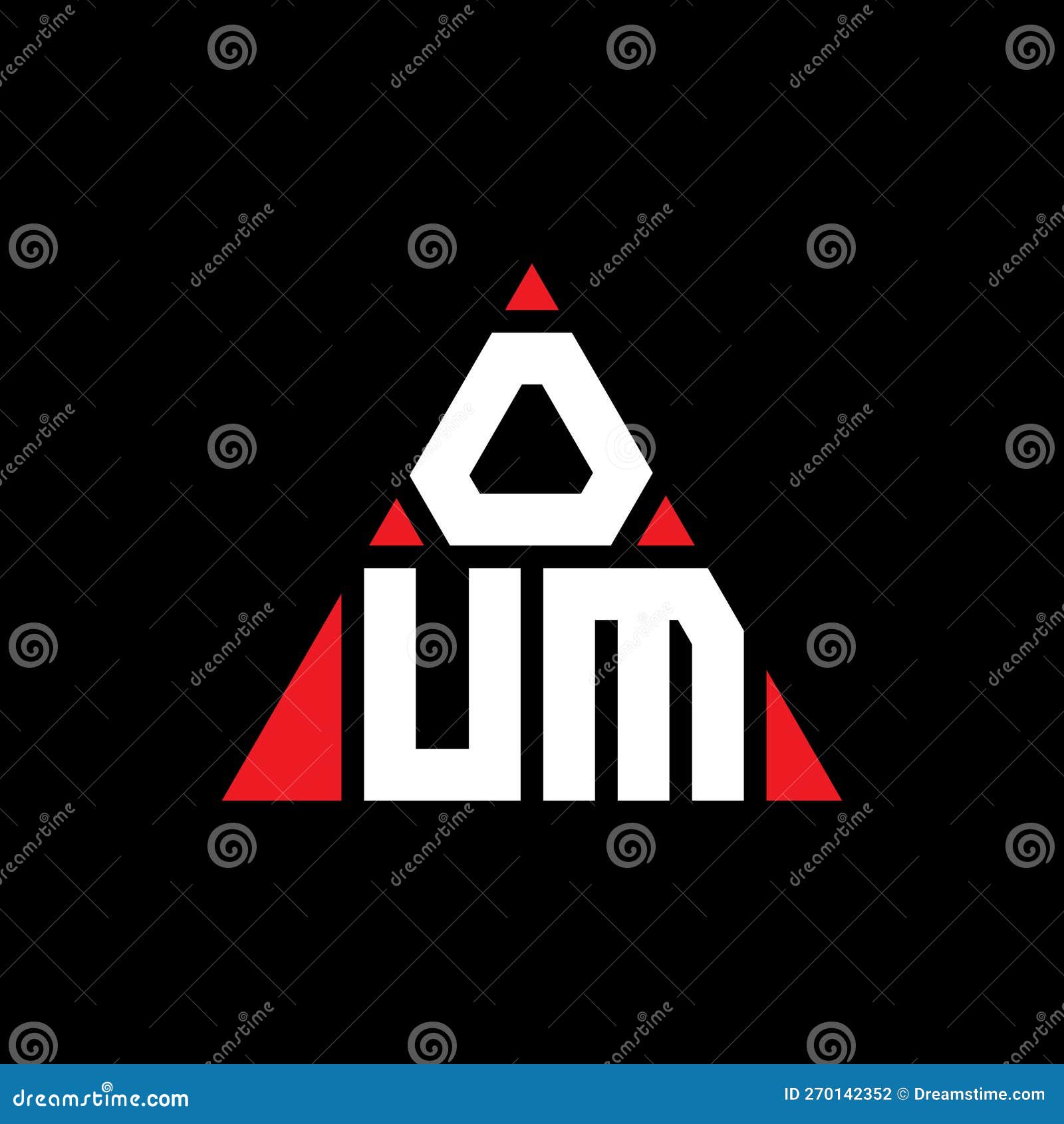 OUM Triangle Letter Logo Design with Triangle Shape. OUM Triangle Logo ...