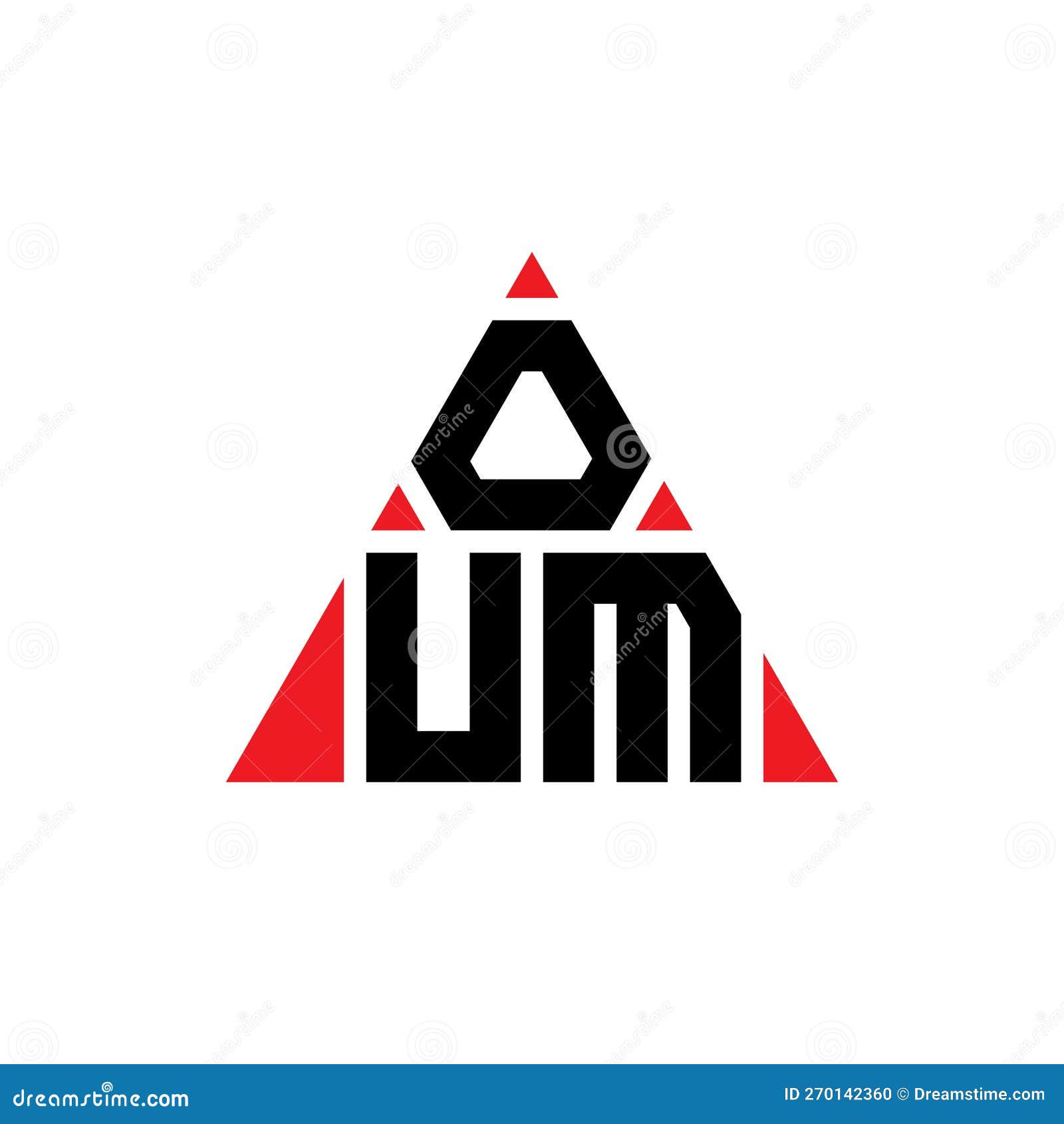 OUM Triangle Letter Logo Design with Triangle Shape. OUM Triangle Logo ...