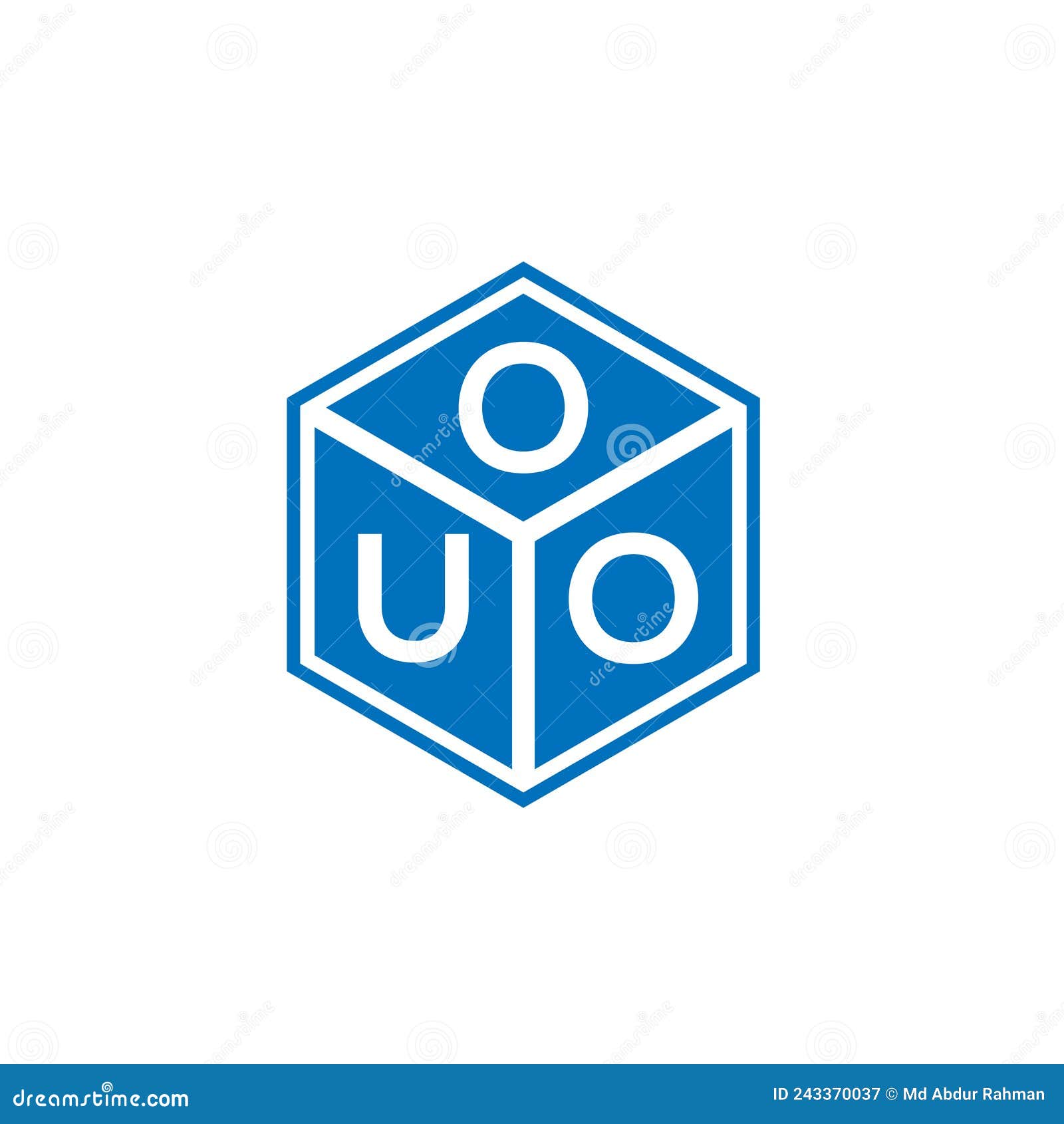 OUO Letter Logo Design on Black Background. OUO Creative Initials ...