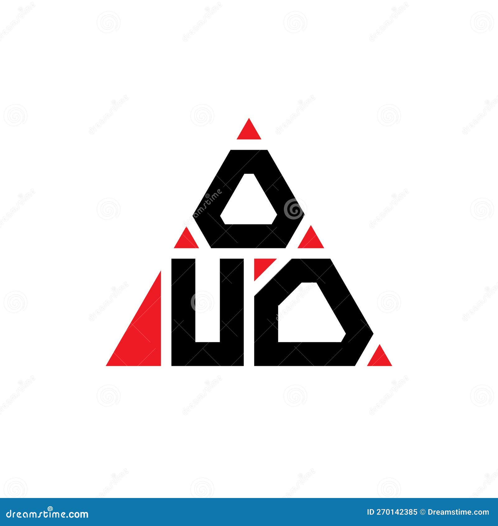 OUO Triangle Letter Logo Design with Triangle Shape. OUO Triangle Logo ...