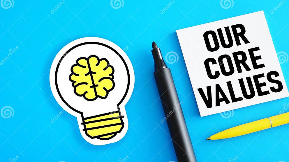 Our Core Values are Shown Using the Text and Picture of Lamp or Light ...