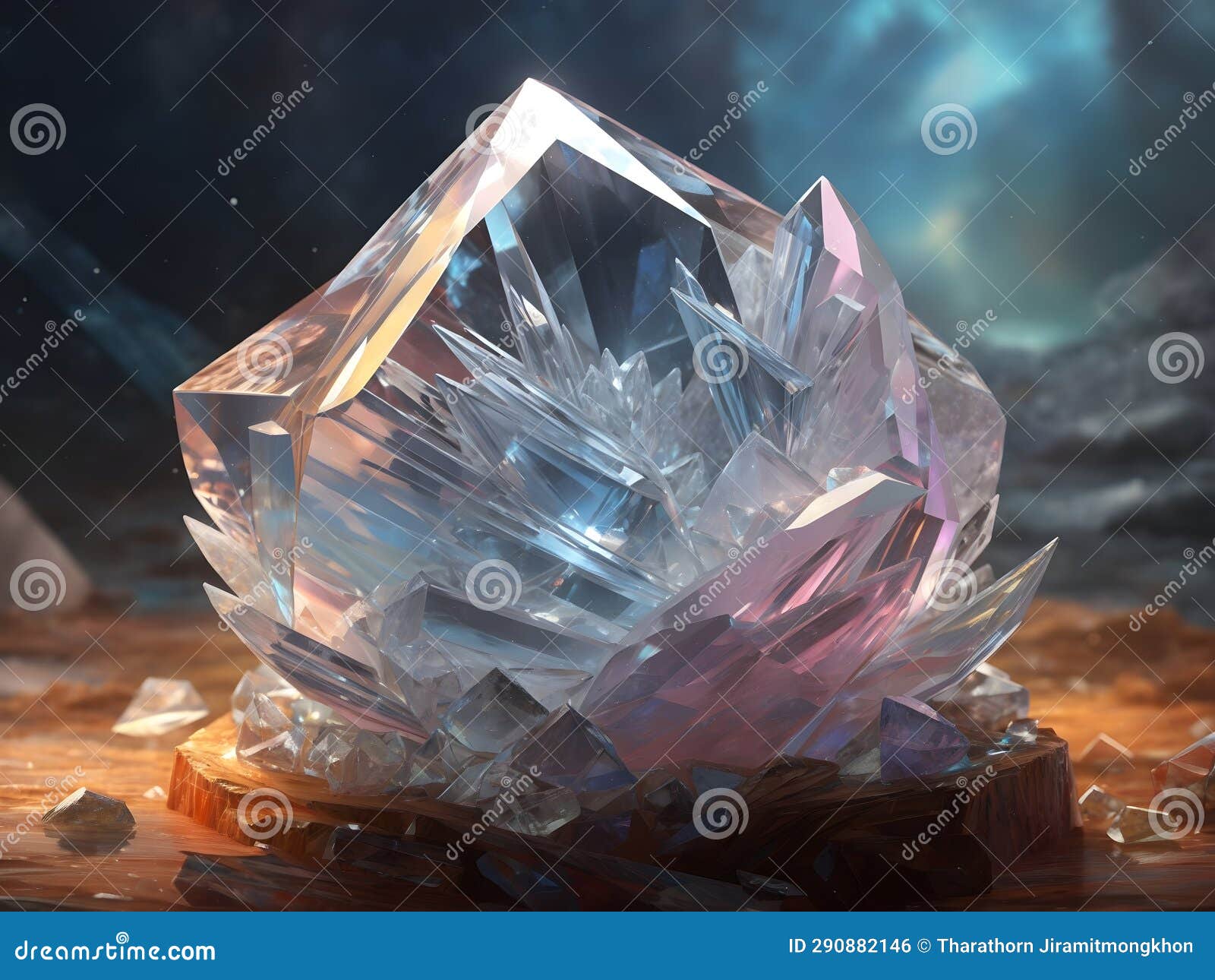Nature S Symphony: Mesmerizing Crystal of Element Imagery Stock ...