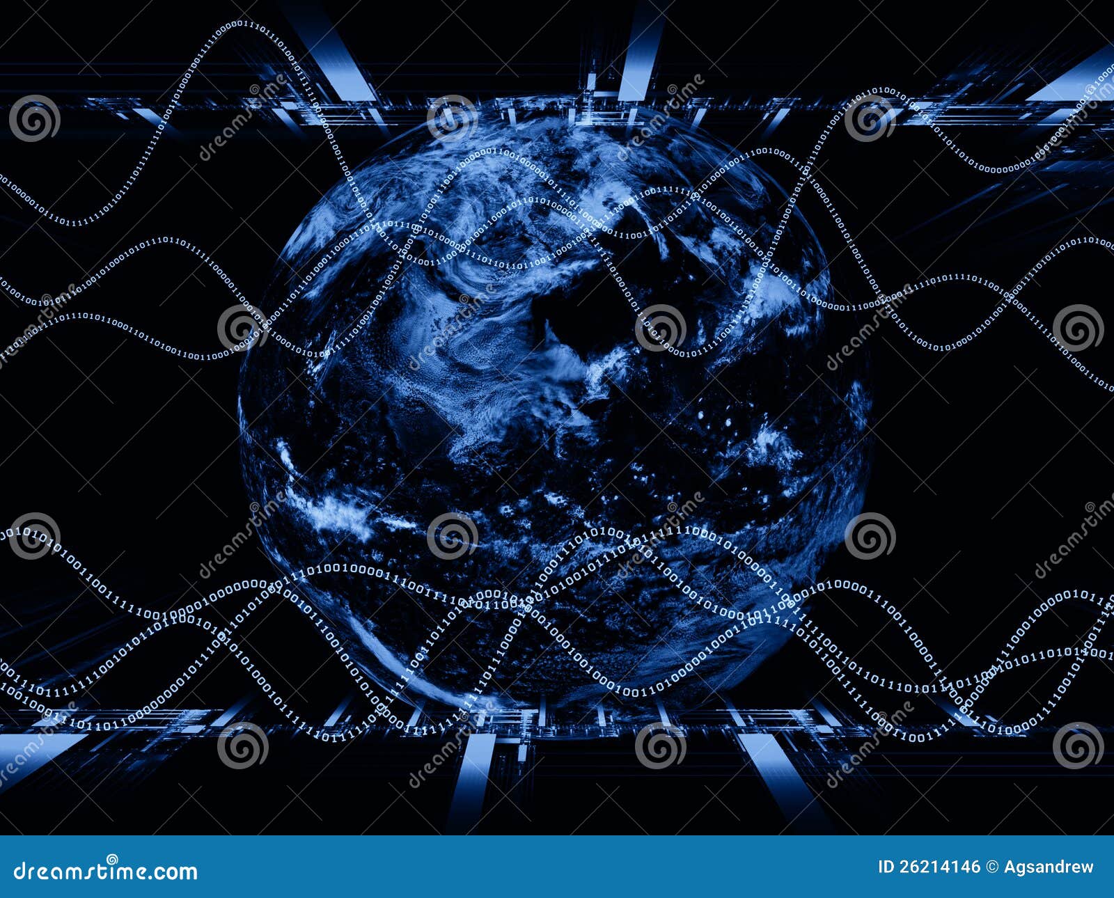 Our Digital Earth stock illustration. Illustration of blue - 26214146