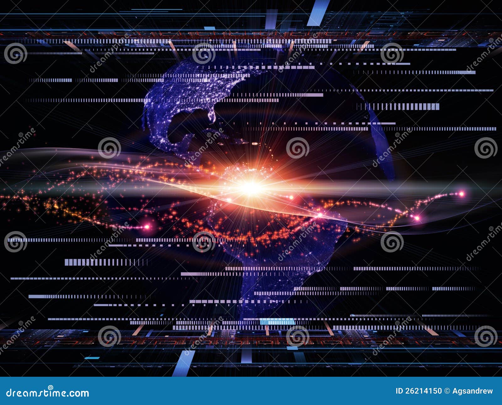 Our Digital World stock illustration. Illustration of composition ...