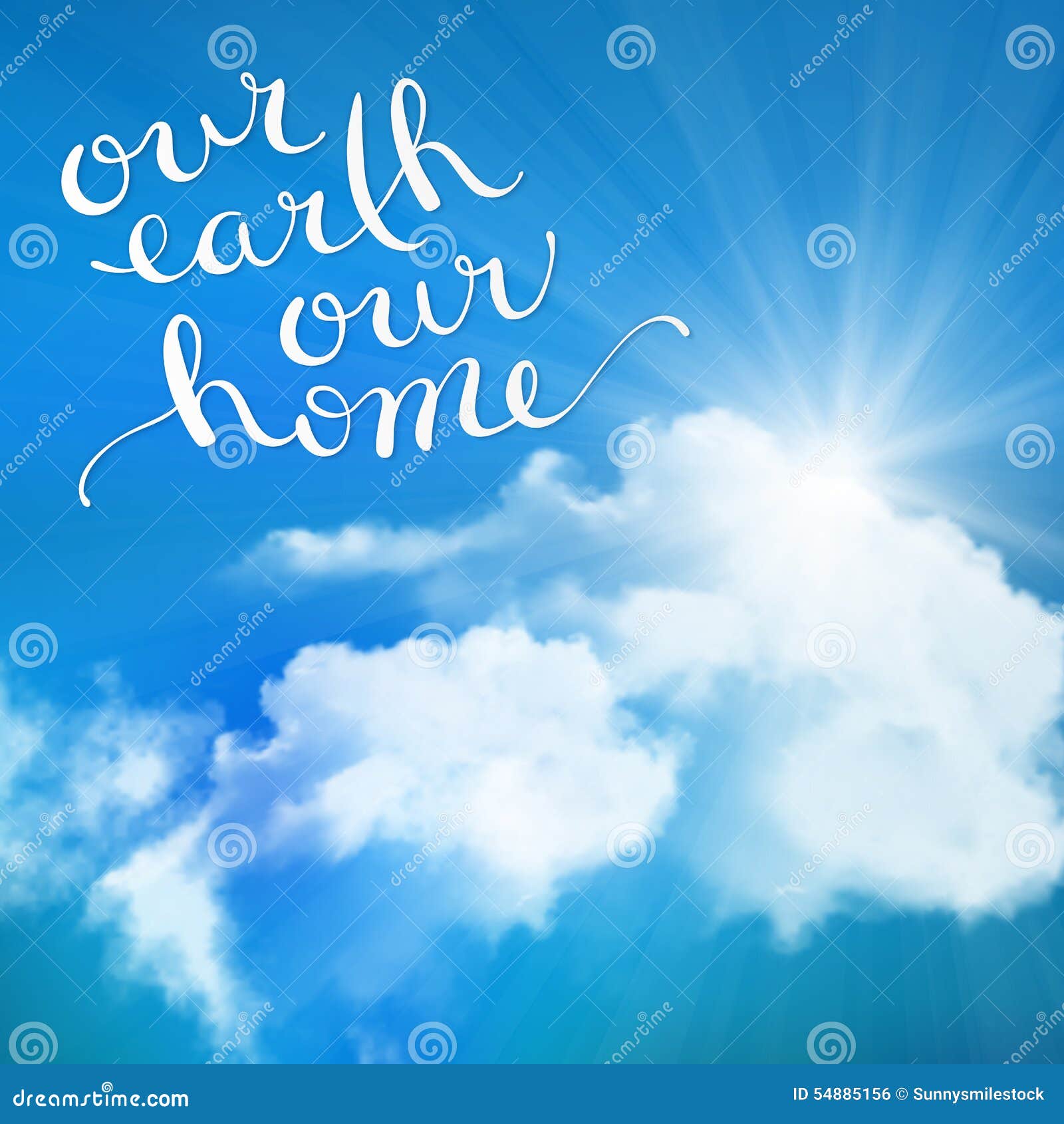 Our Earth Our Home, Handmade Calligraphy Stock Vector - Illustration of ...