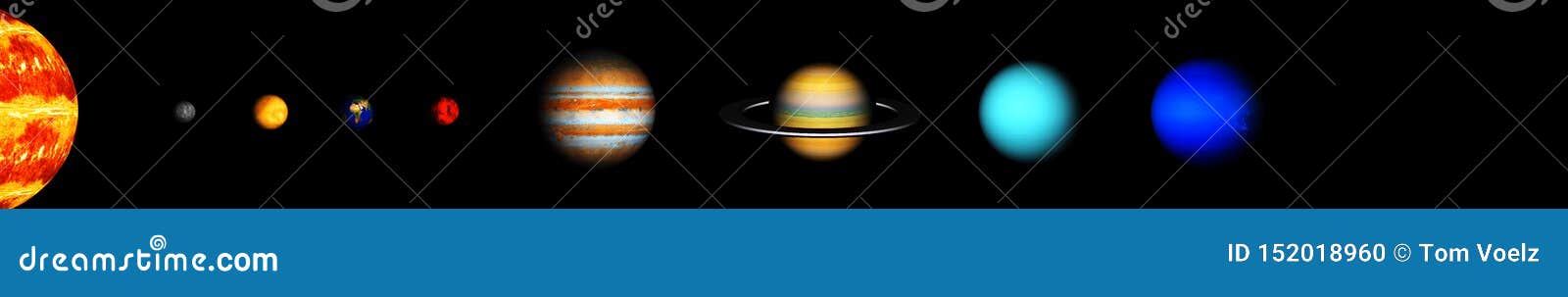 Our Eight Planets of the Solar System Stock Photo - Image of planets ...