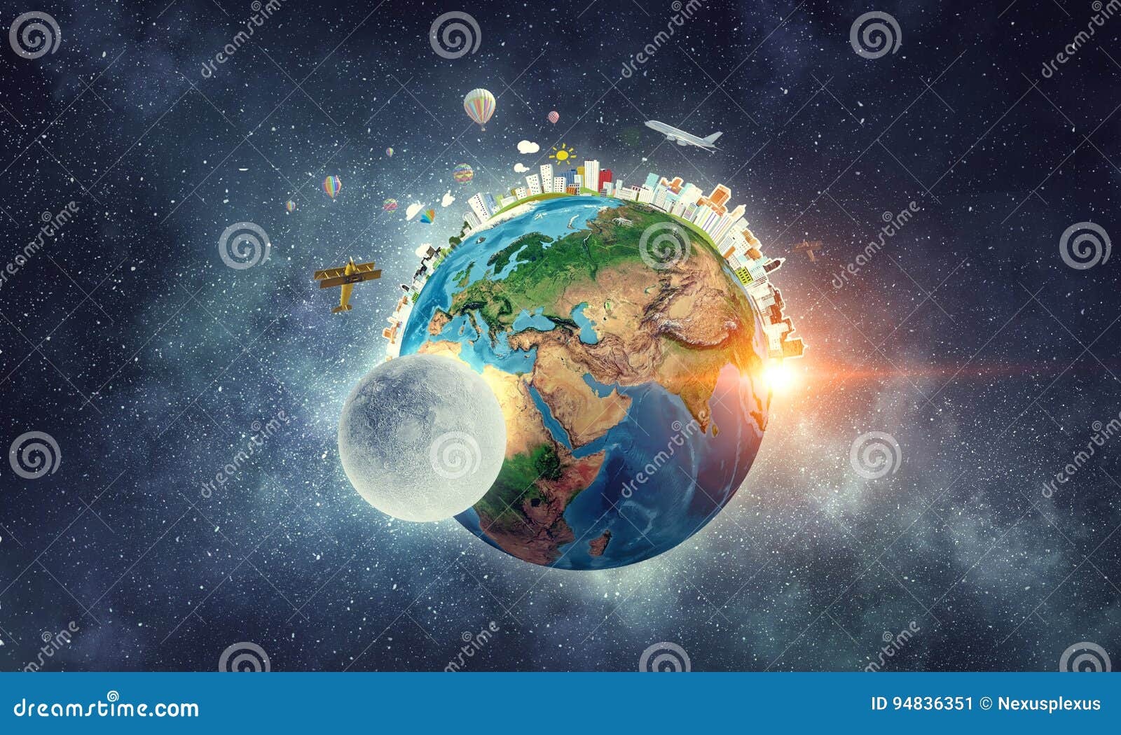 Our great unique world stock illustration. Illustration of celestial ...