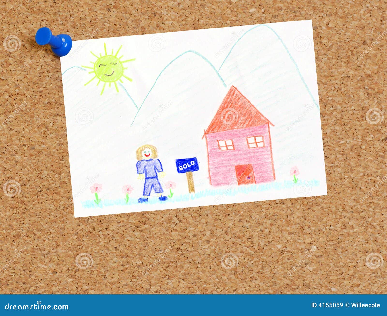 Our house is sold stock image. Image of coloring, attachment - 4155059