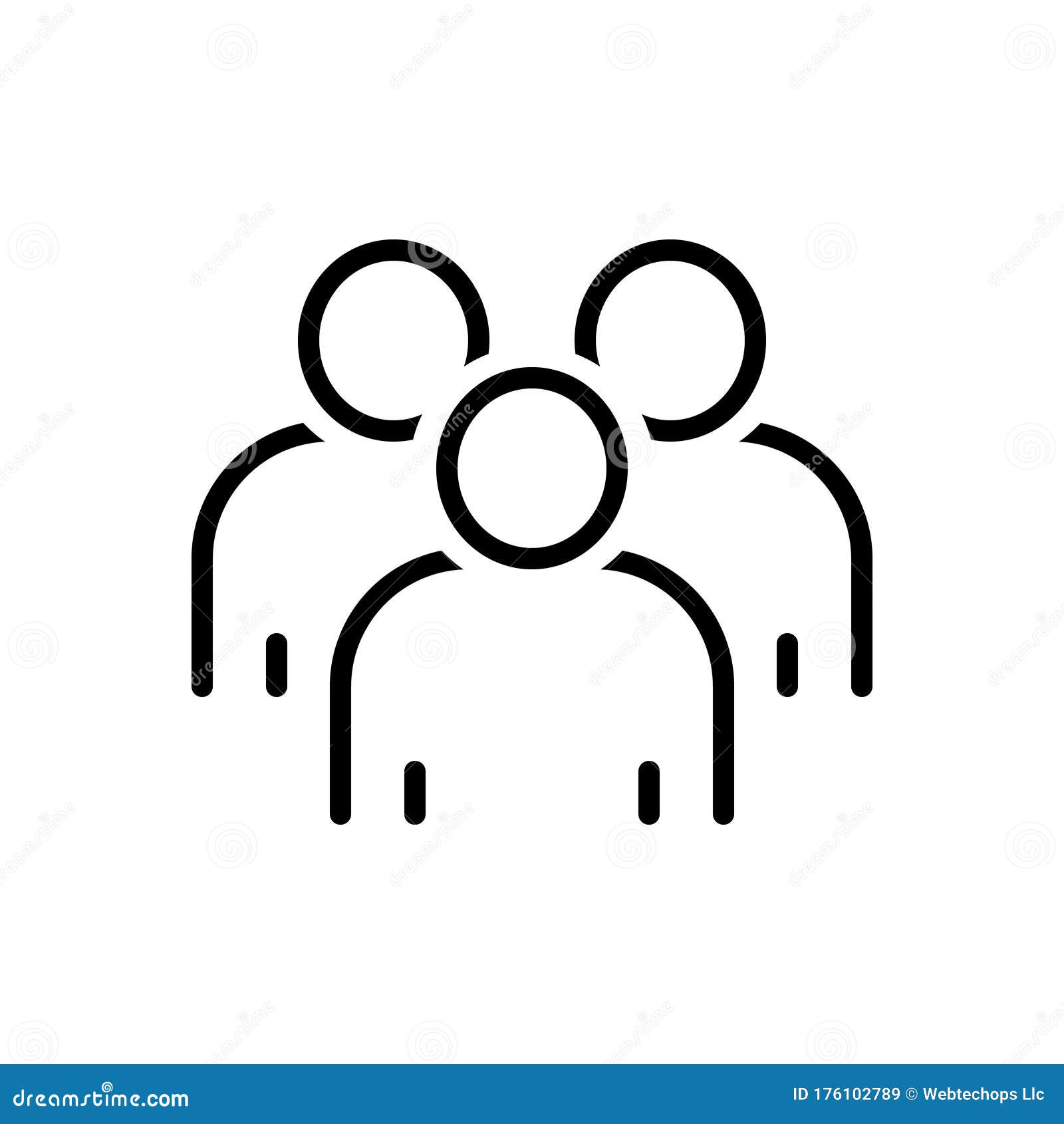 Black Line Icon for Our, Group and Team Stock Vector - Illustration of ...