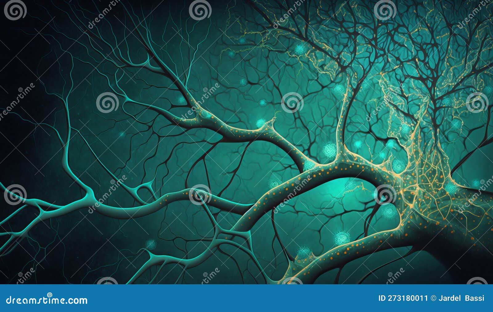 A Maze of Neurons Pattern stock illustration. Illustration of brain ...