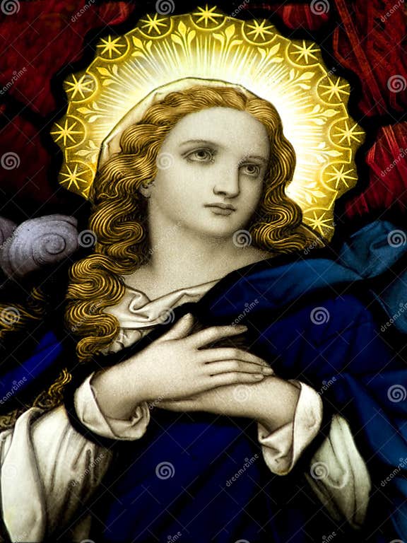 Our Lady stock image. Image of woman, stained, religion - 14931849