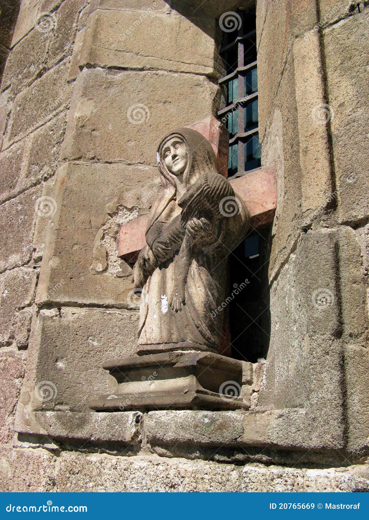 Our lady of the bridge stock image. Image of amarante - 20765669