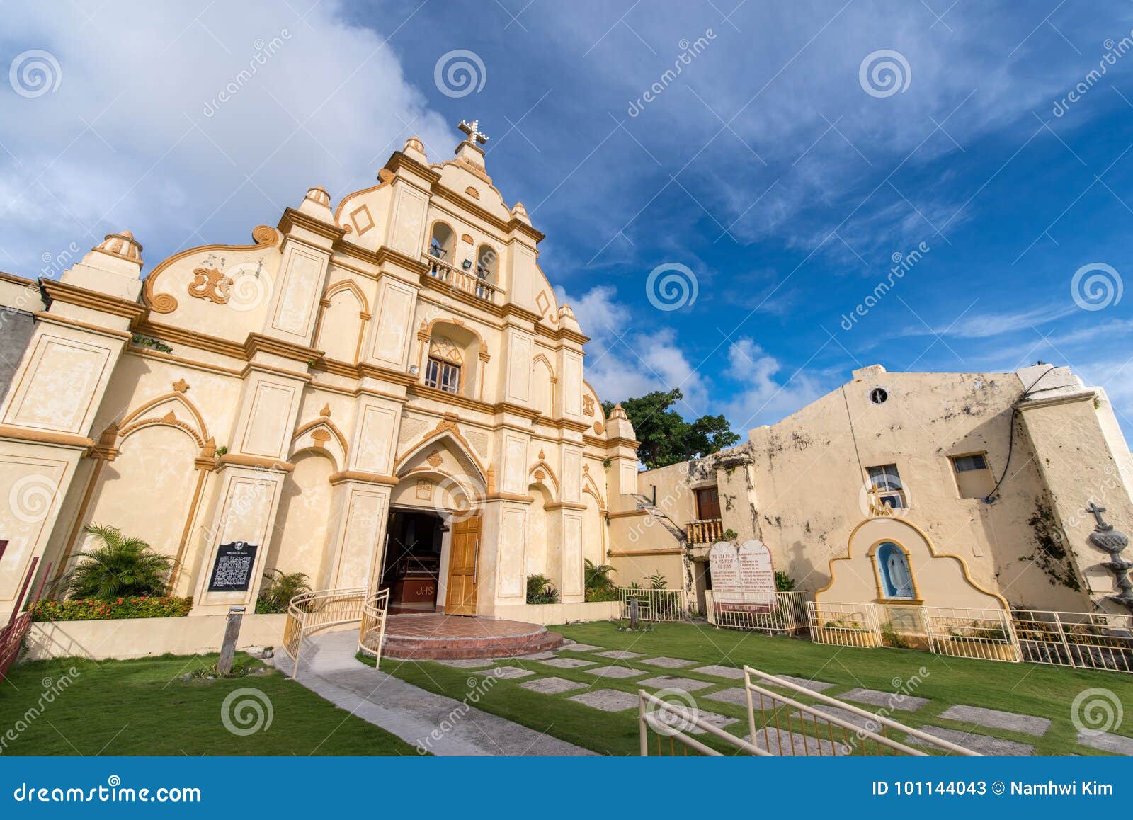 Our Lady of the Immaculate Conception Cathedral at Basco, Batanes Stock ...