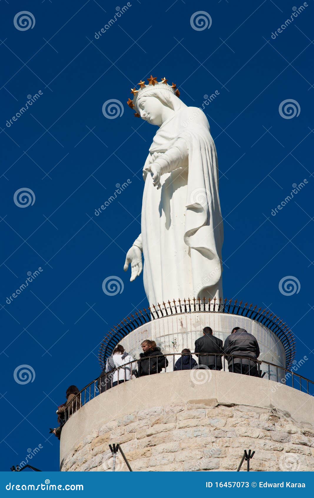 Our lady of lebanon statue editorial stock photo. Image of tourism ...