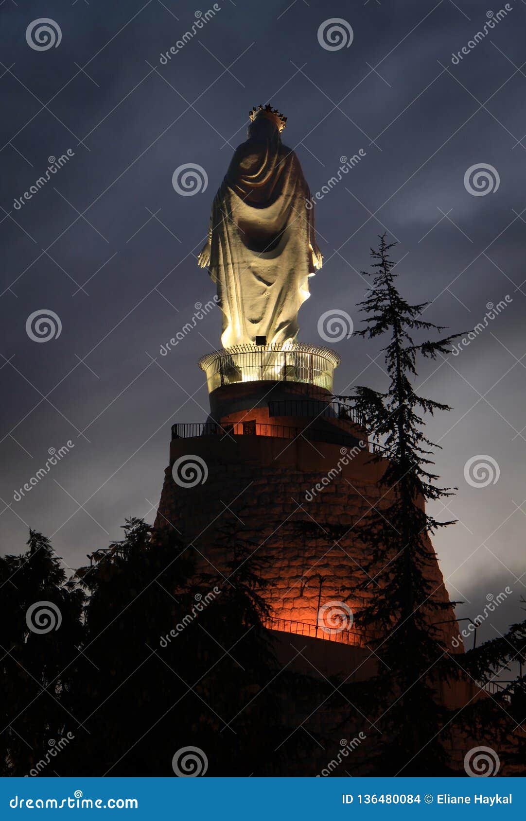 Our Lady of Lebanon stock photo. Image of beirut, lebanon - 136480084