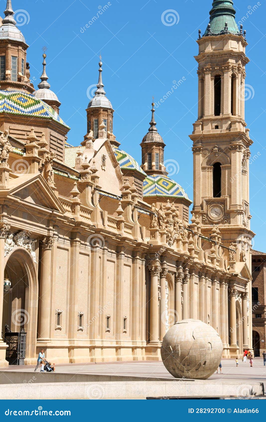 Our Lady of the Pillar Cathedral in Zaragoza, Spain Editorial Image ...