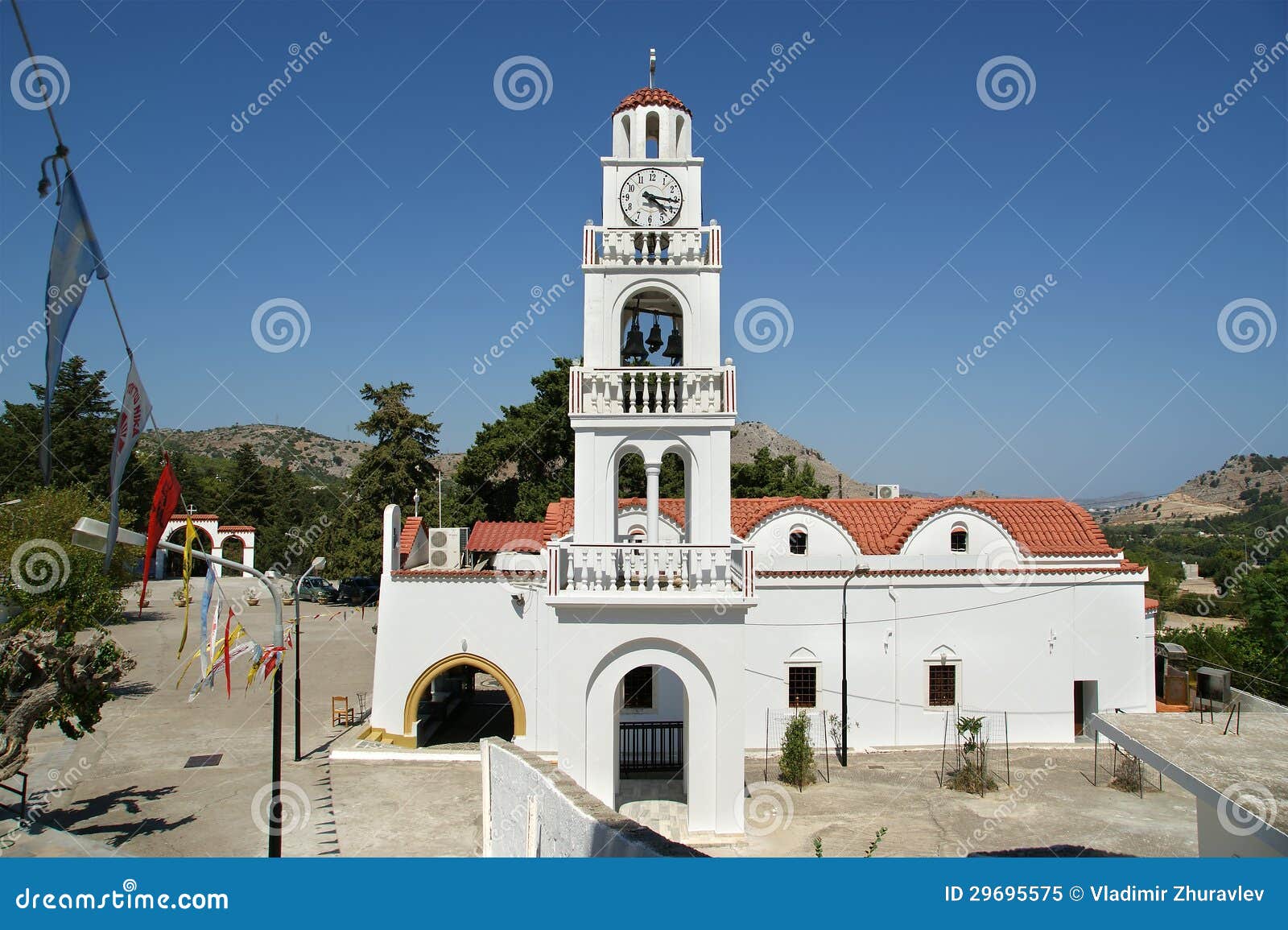 Our Lady Tsambika Monastery. Rhodes. Greece. Stock Photography ...
