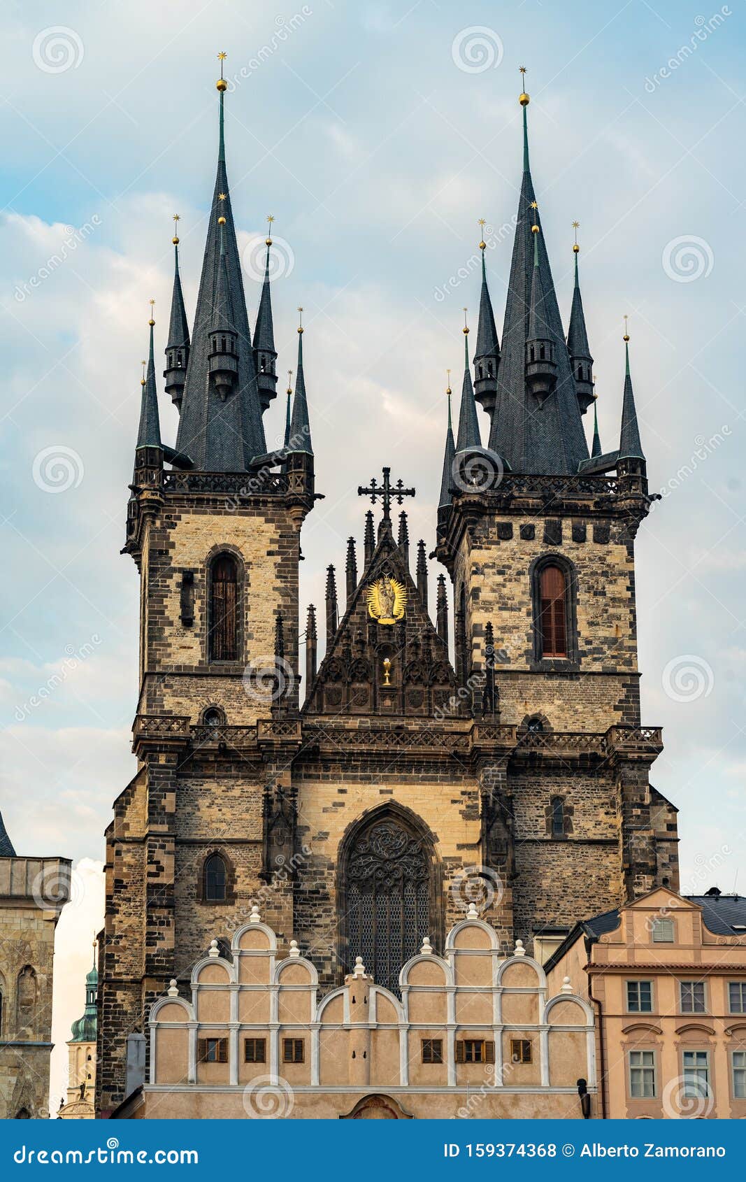 Our Lady before Tyn Prague in Czech Republic. Stock Photo - Image of ...