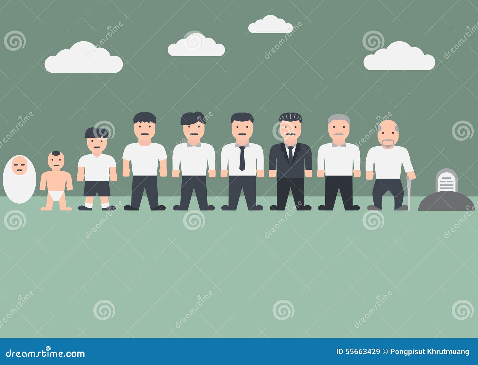 Our life flat graphic stock vector. Illustration of graphic - 55663429