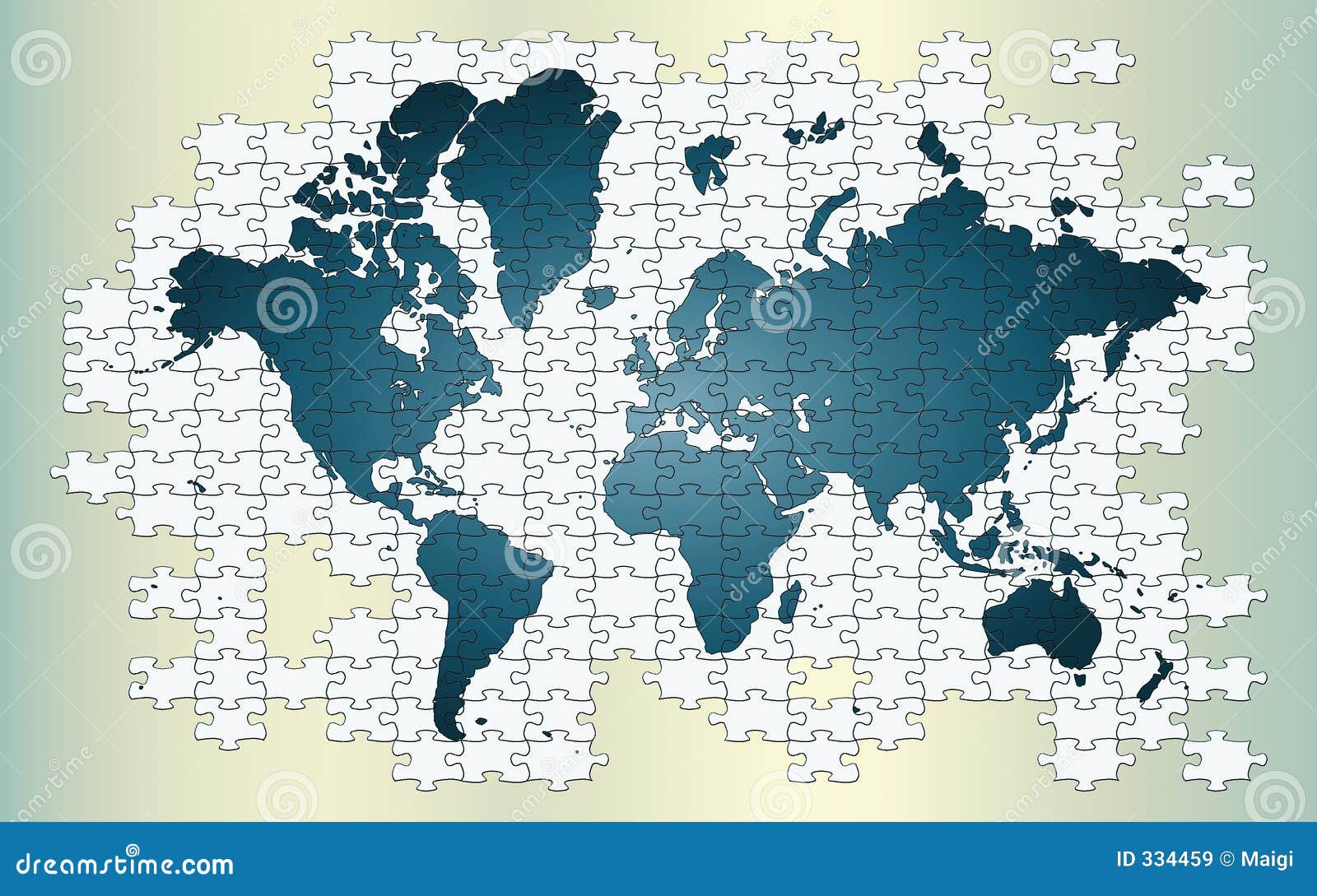 Our little puzzled world stock illustration. Illustration of global ...
