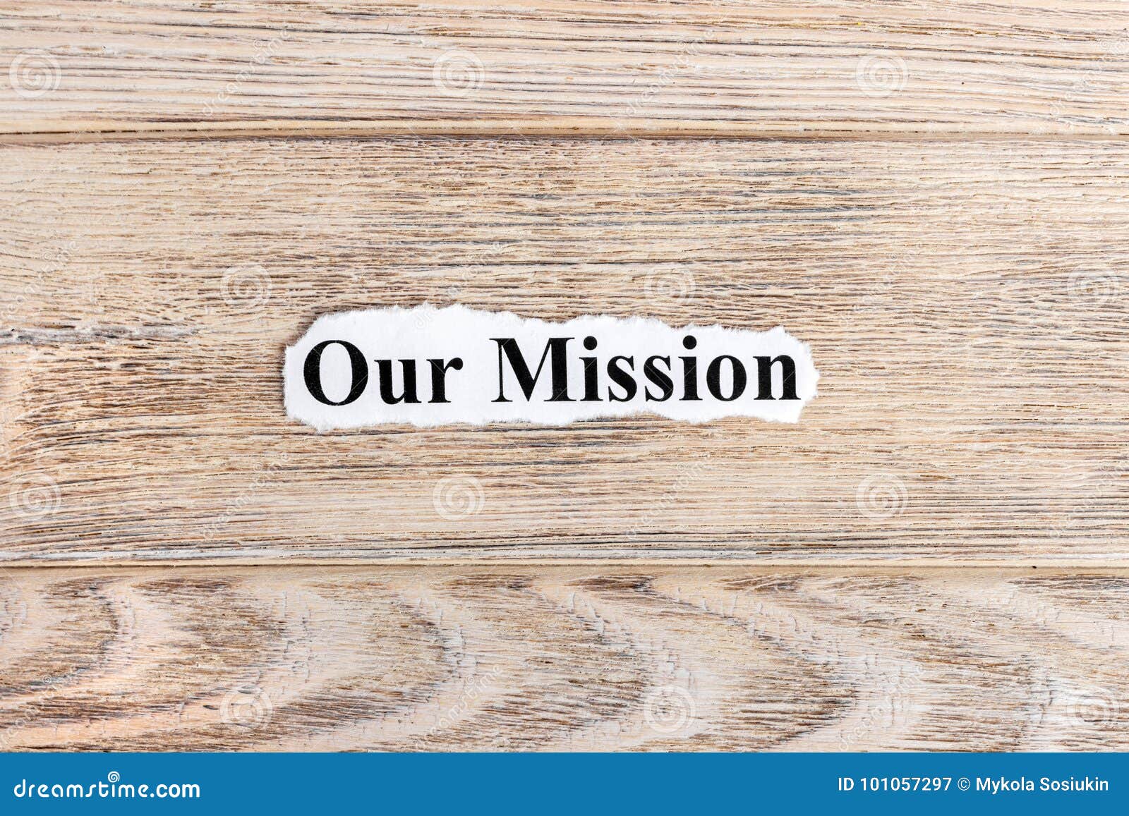 Our Mission Text on Paper. Word Our Mission on Torn Paper Stock Image ...