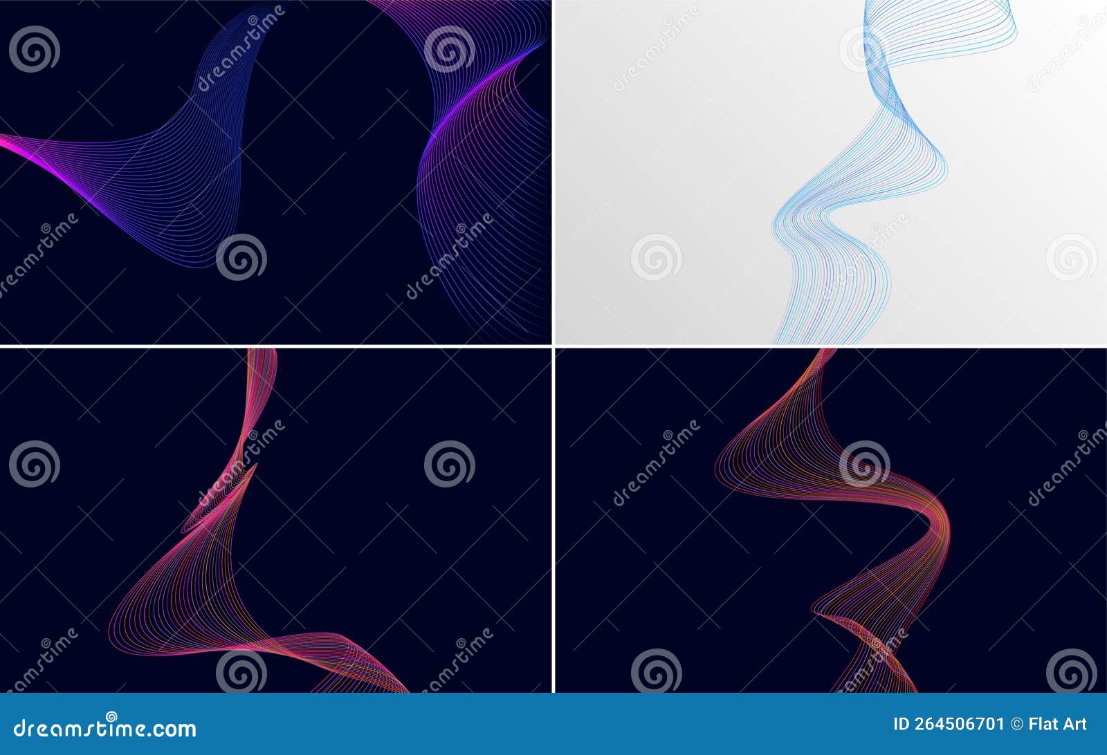 Our Pack of 4 Vector Backgrounds Includes Abstract Waving Lines Stock ...