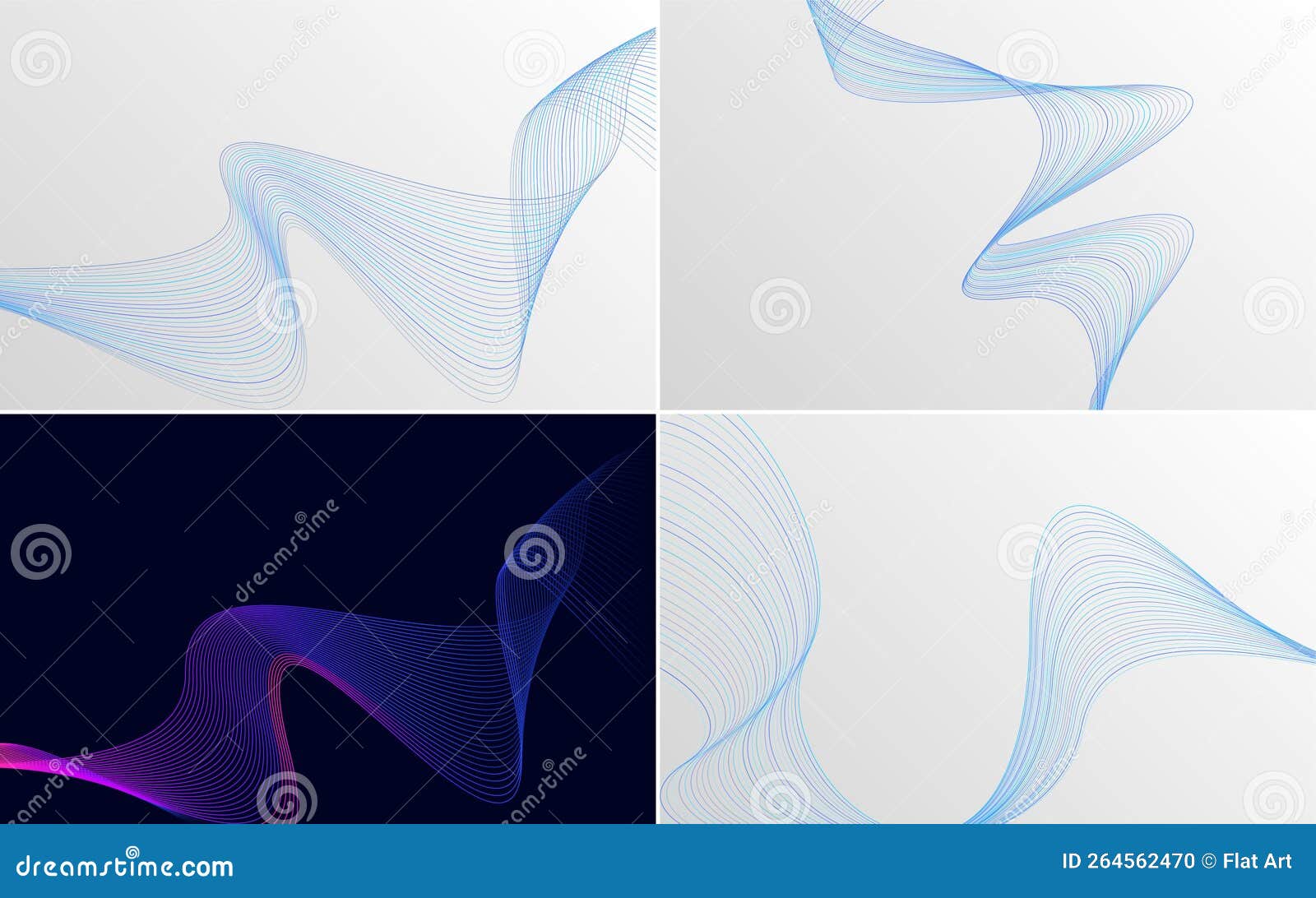 Our Pack of 4 Vector Backgrounds Includes Waving Lines and Geometric ...