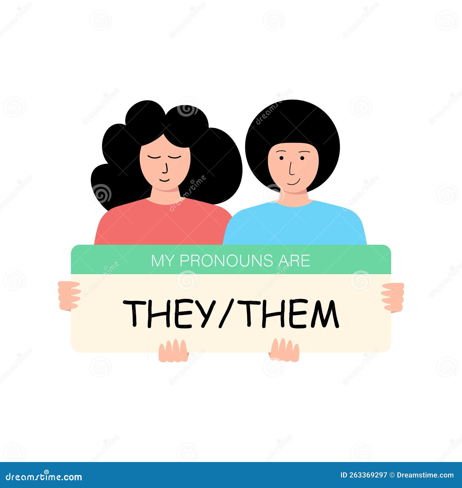 Our Pronoun they and Them. for English Studing Stock Vector ...