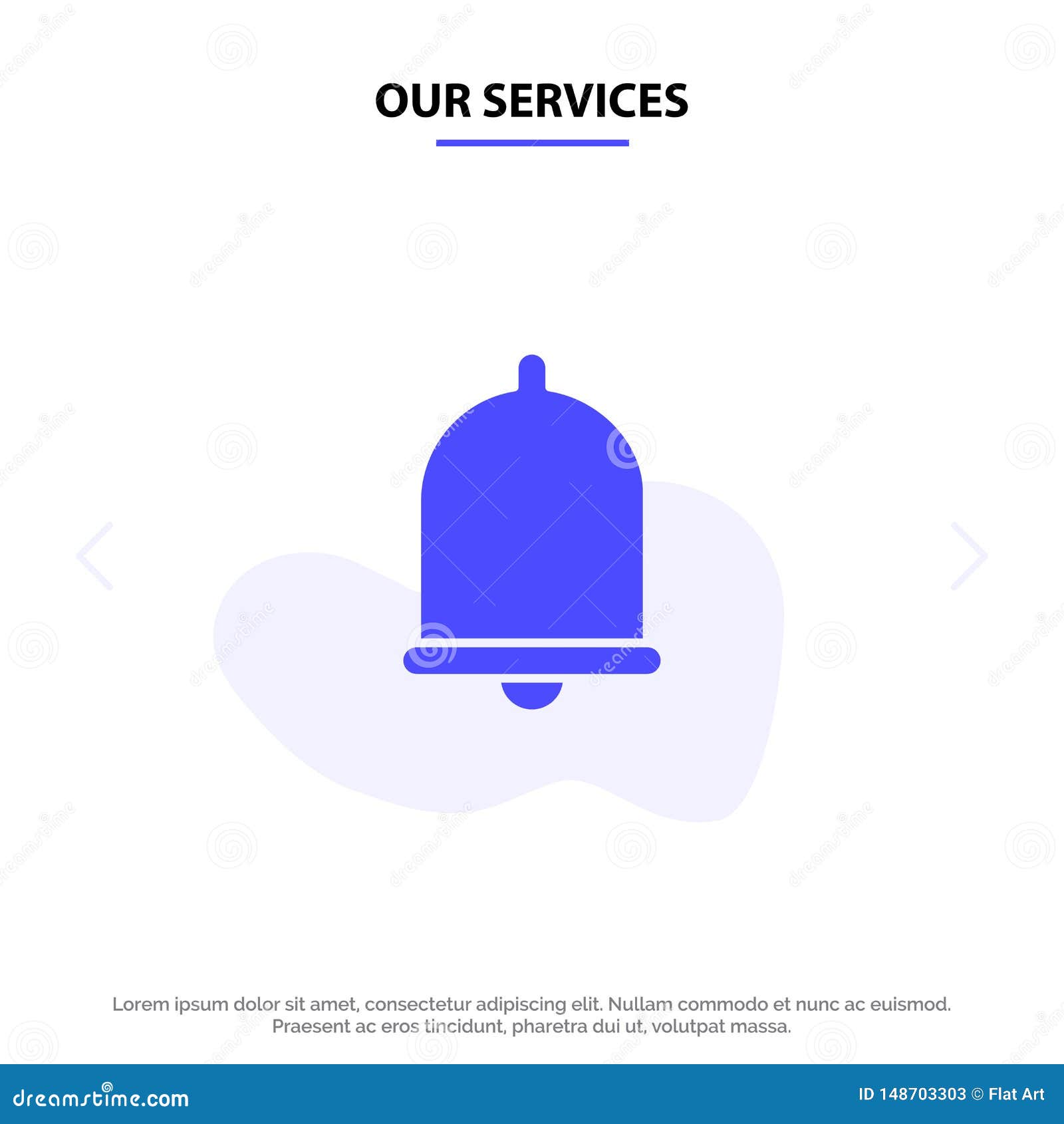 Our Services Alert, Bell, Notification, Sound Solid Glyph Icon Web Card ...