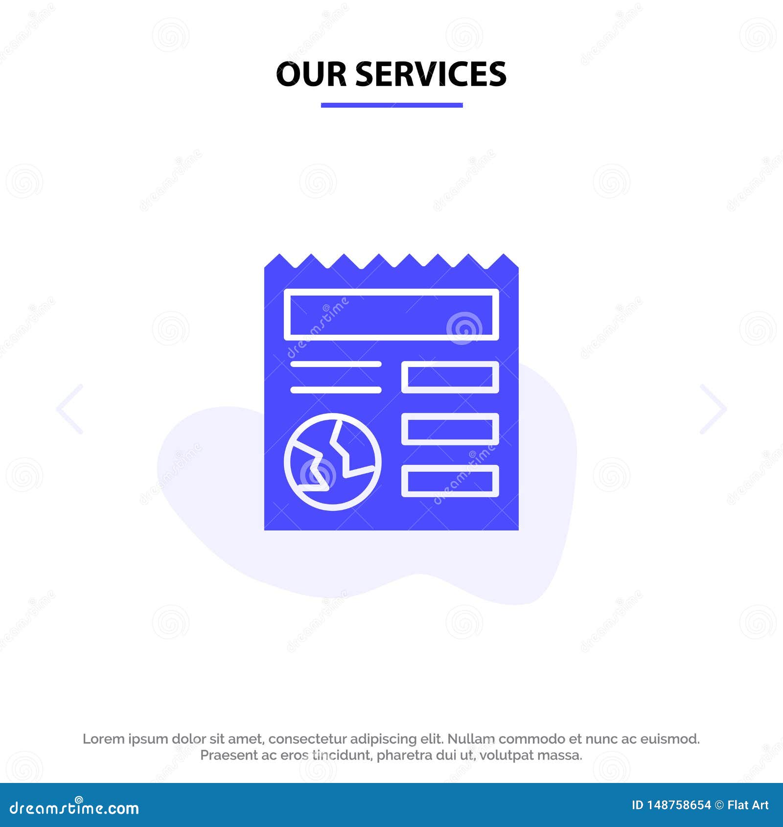 Our Services Basic, Document, Globe, Ui Solid Glyph Icon Web Card ...