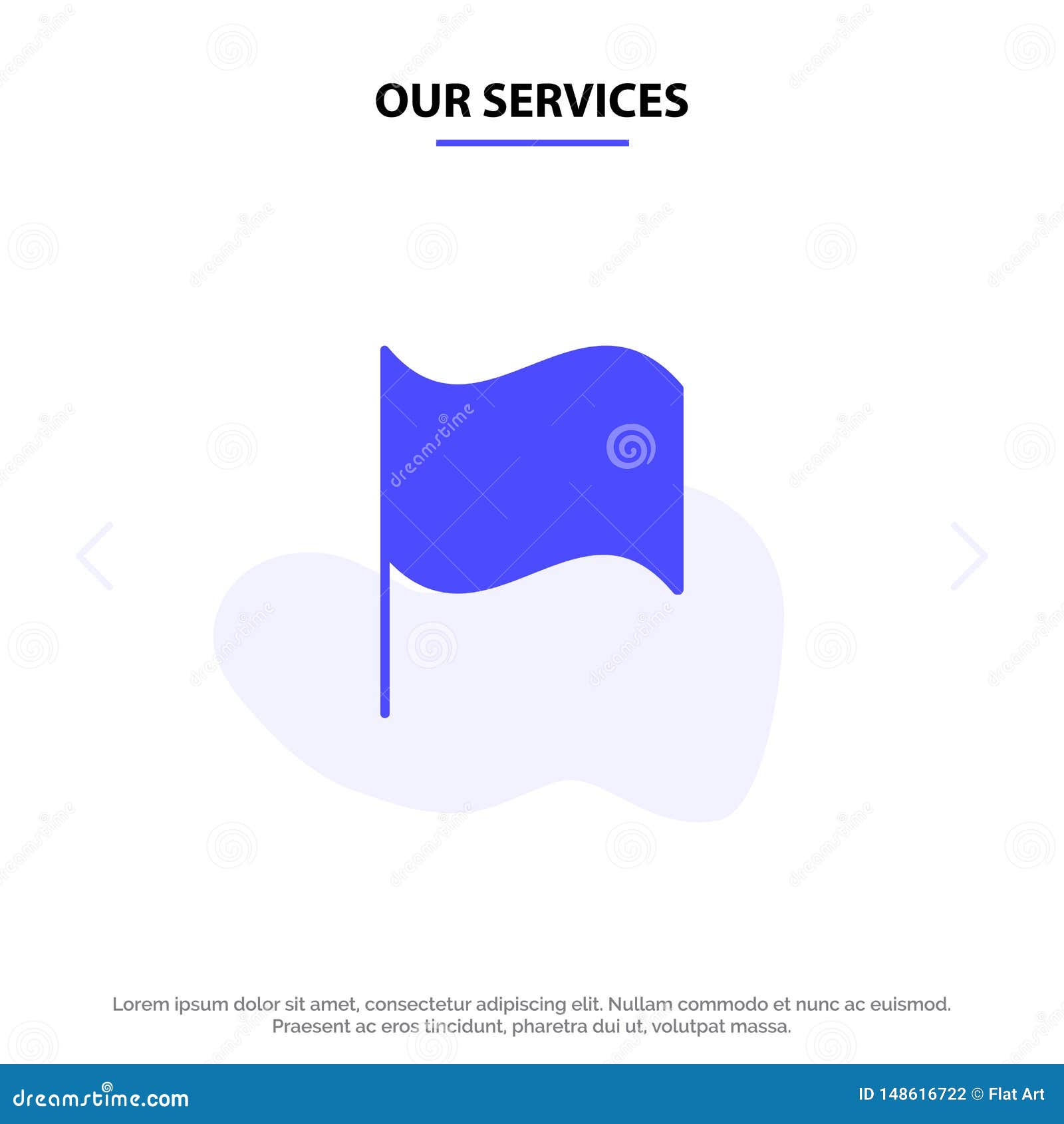 Our Services Basic, Flag, Ui Solid Glyph Icon Web Card Template Stock ...
