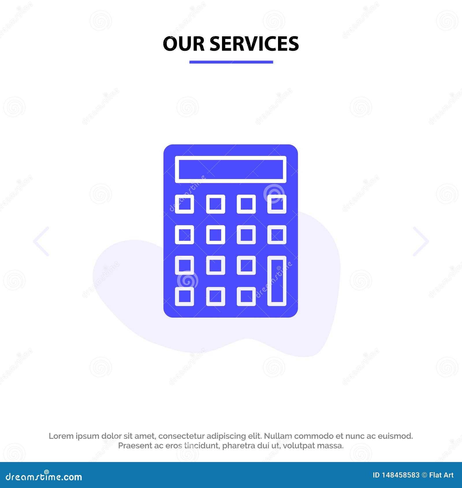 Our Services Calculator, Calculate, Education Solid Glyph Icon Web Card ...