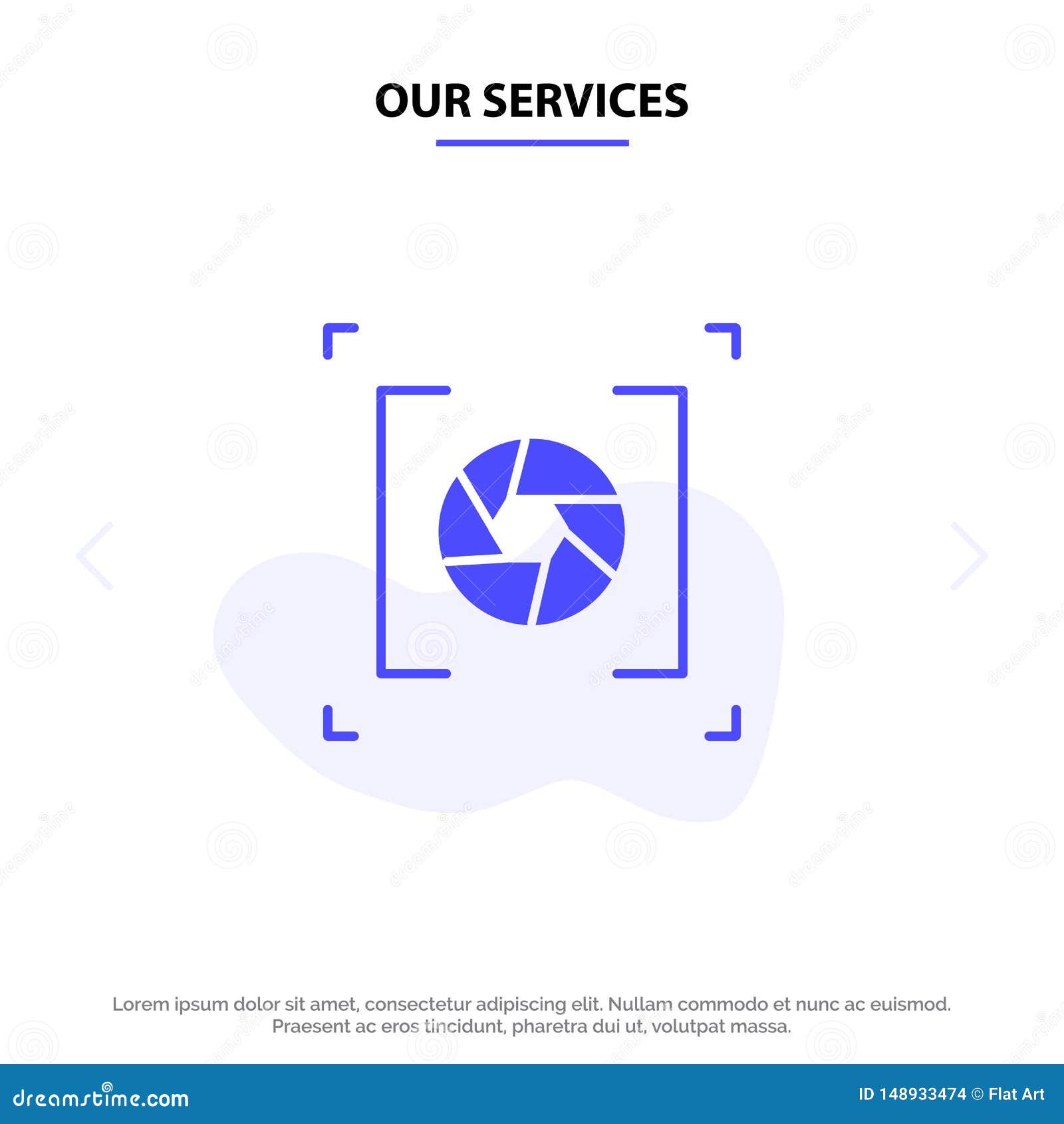 Our Services Camera, Aperture, Lens, Photography Solid Glyph Icon Web ...