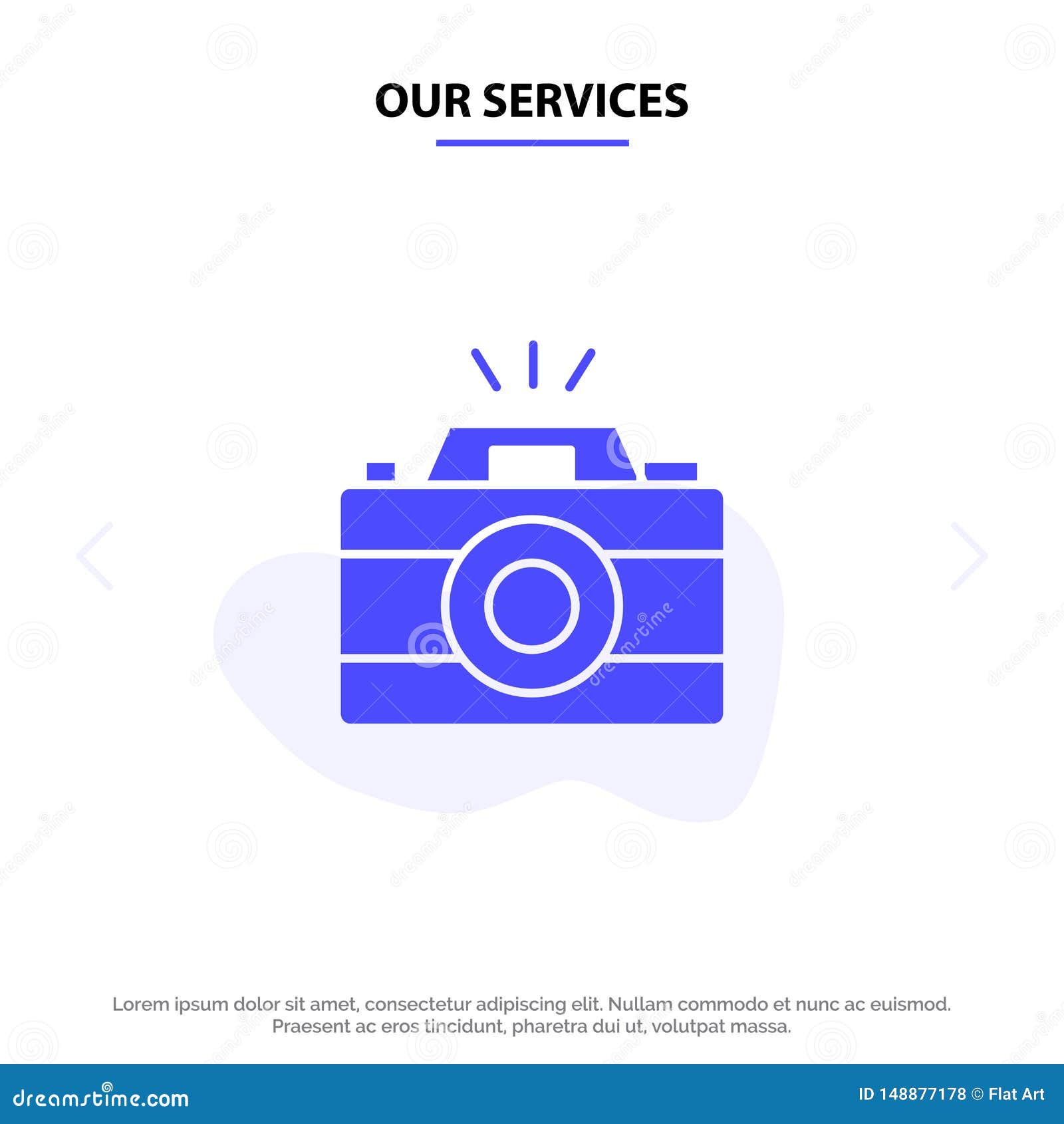 Our Services Camera, Image, Photo, Picture Solid Glyph Icon Web Card ...