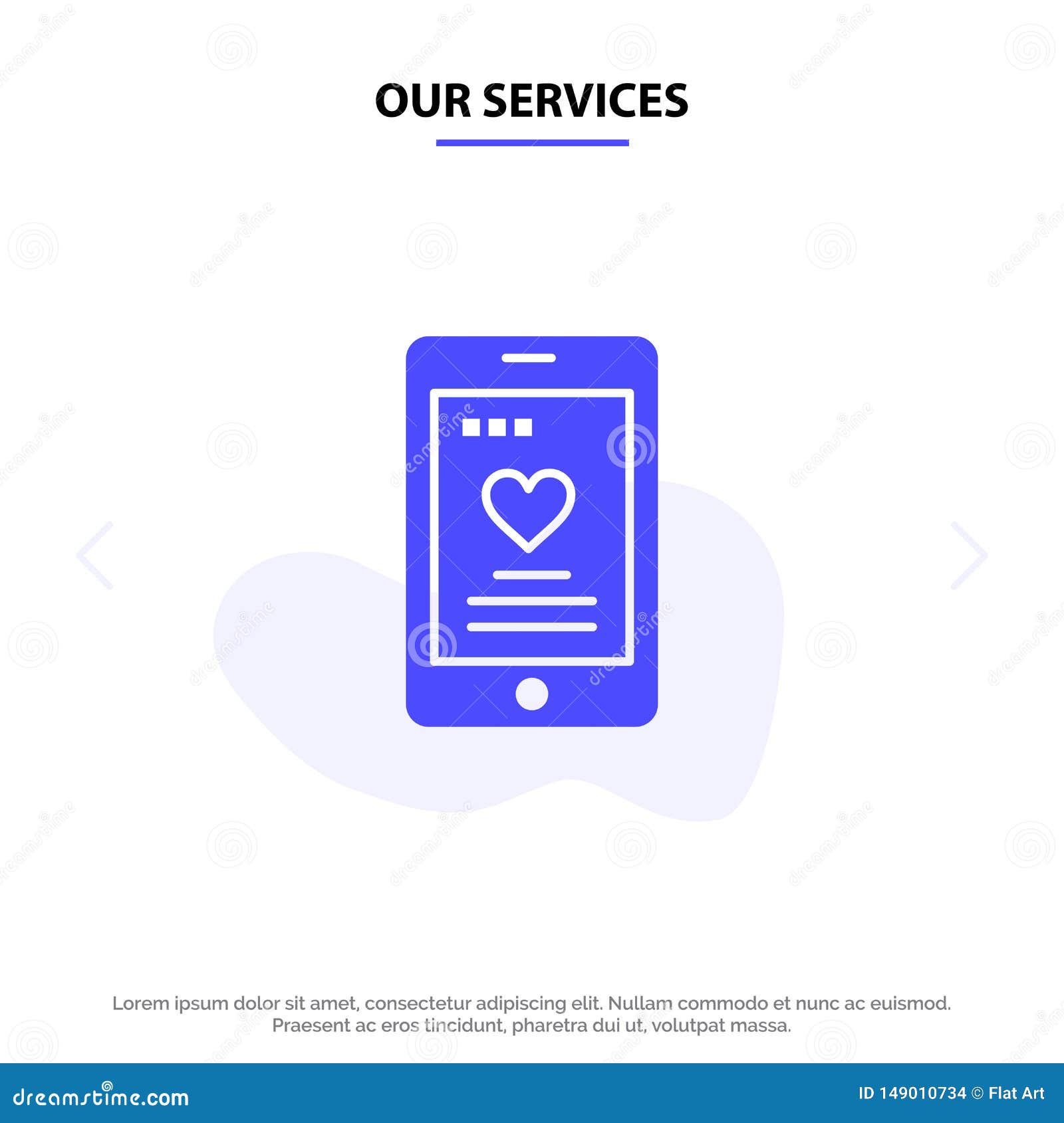 Our Services Cell, Love, Phone, Wedding Solid Glyph Icon Web Card ...