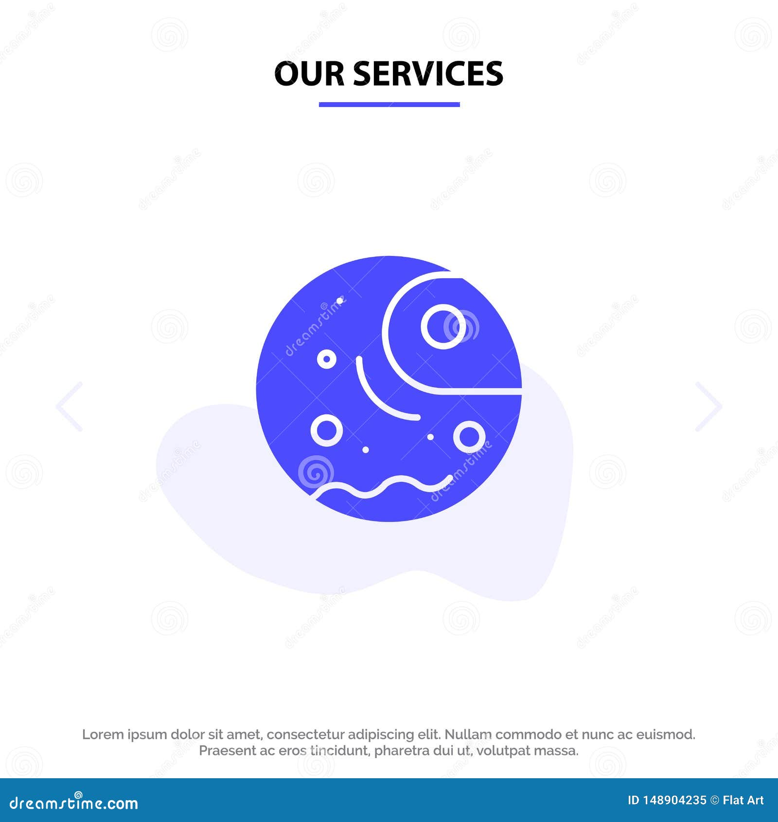 Our Services Distant, Gas, Giant, Planet Solid Glyph Icon Web Card ...