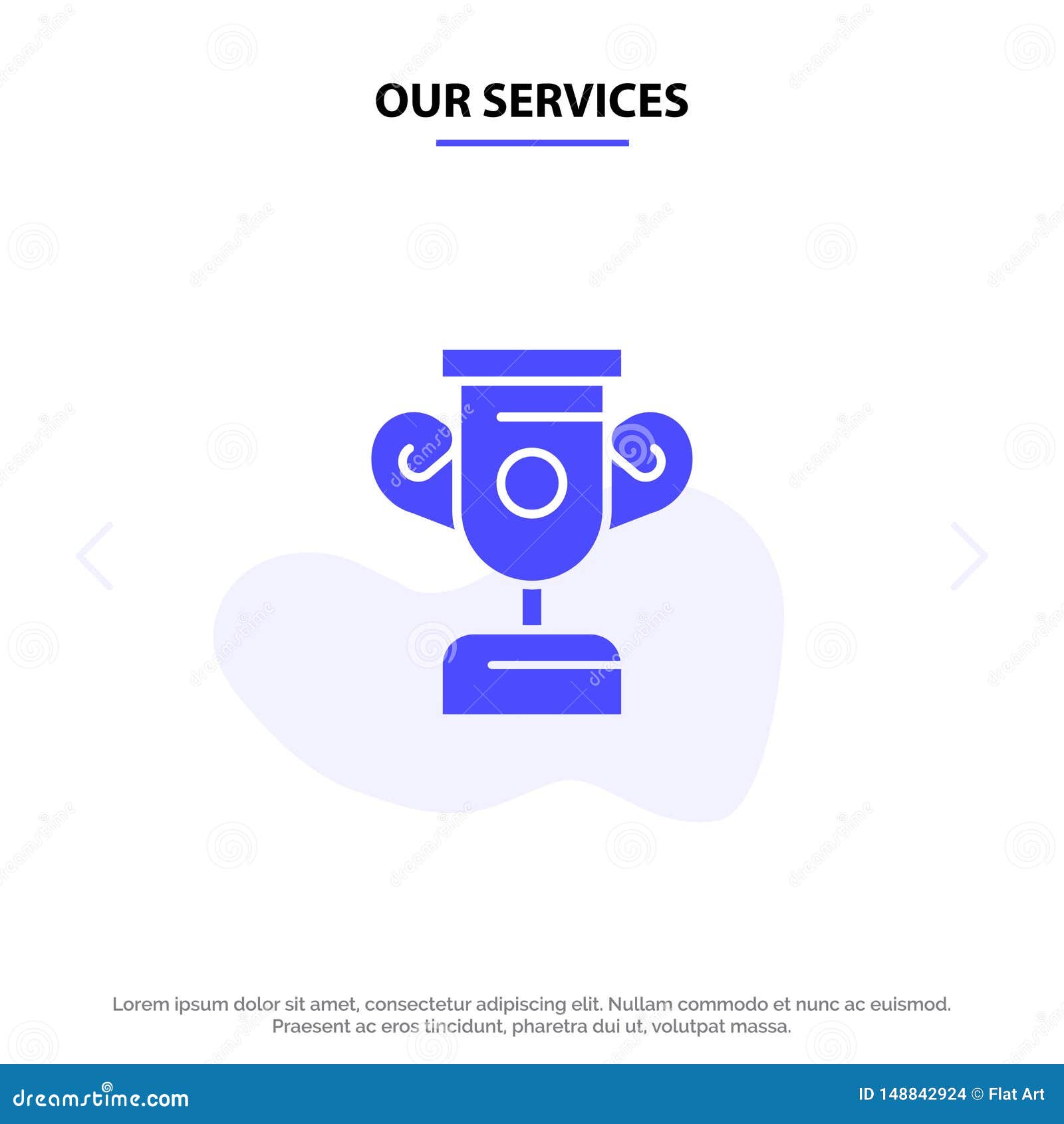 Our Services Education, Progress, Training Solid Glyph Icon Web Card ...
