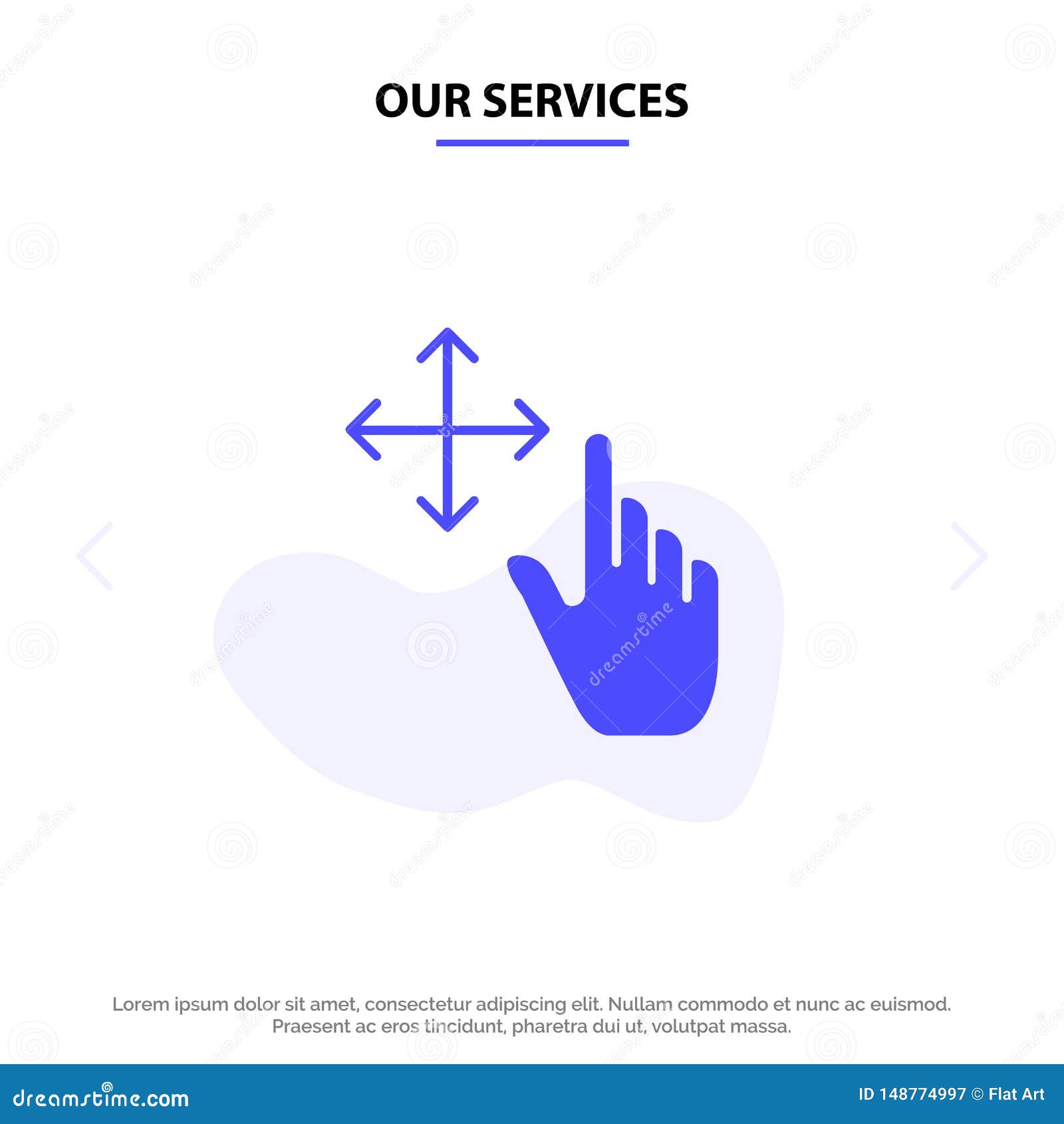 Our Services Finger, Gesture, Hold Solid Glyph Icon Web Card Template ...