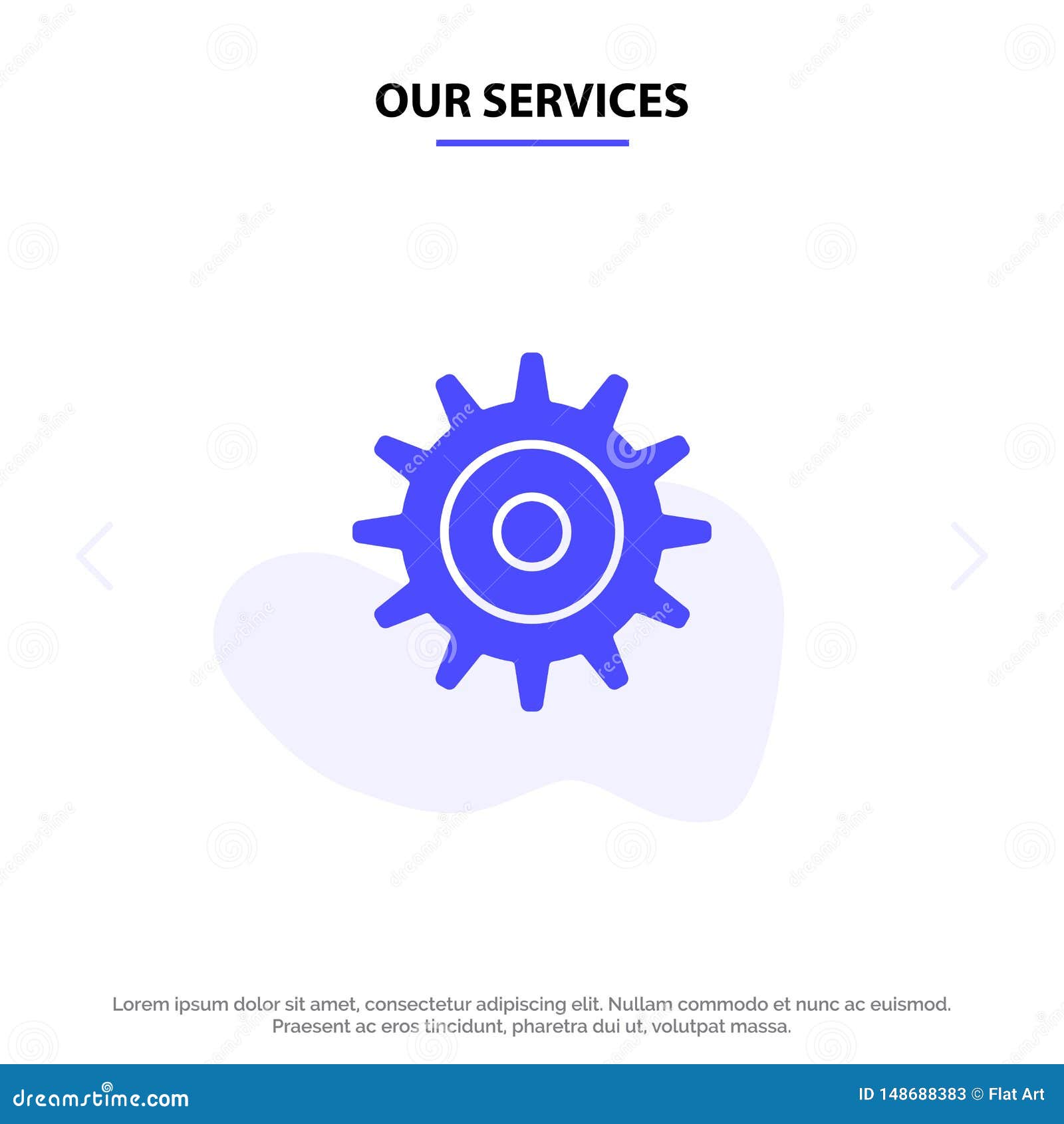 Our Services Gear, Setting, Wheel Solid Glyph Icon Web Card Template ...
