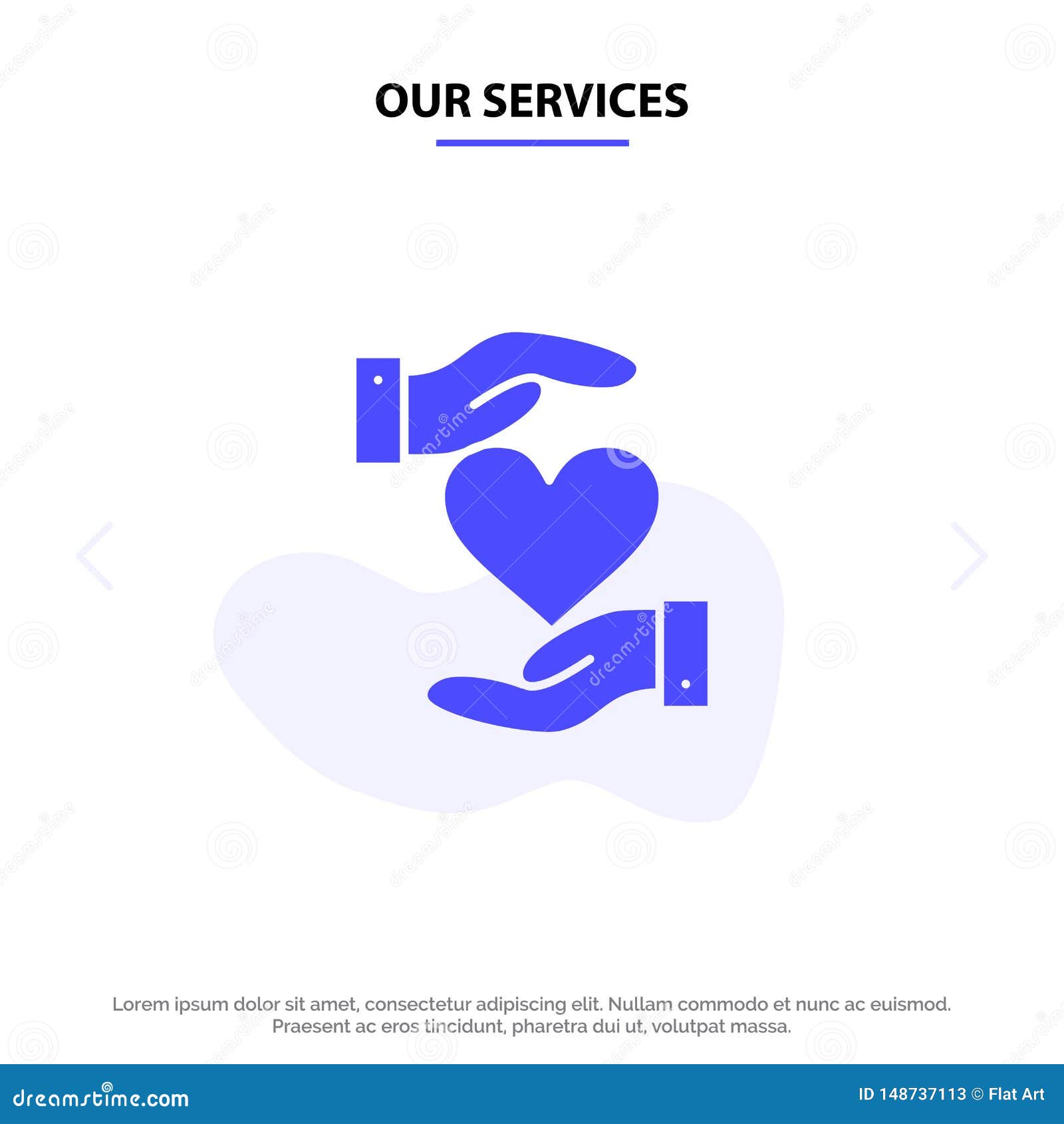Our Services Heart, Give, Hand, Favorite, Love Solid Glyph Icon Web ...