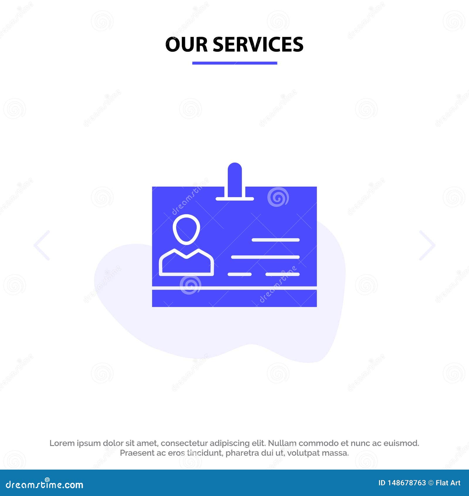 Our Services Id, Card, Identity, Badge Solid Glyph Icon Web Card ...