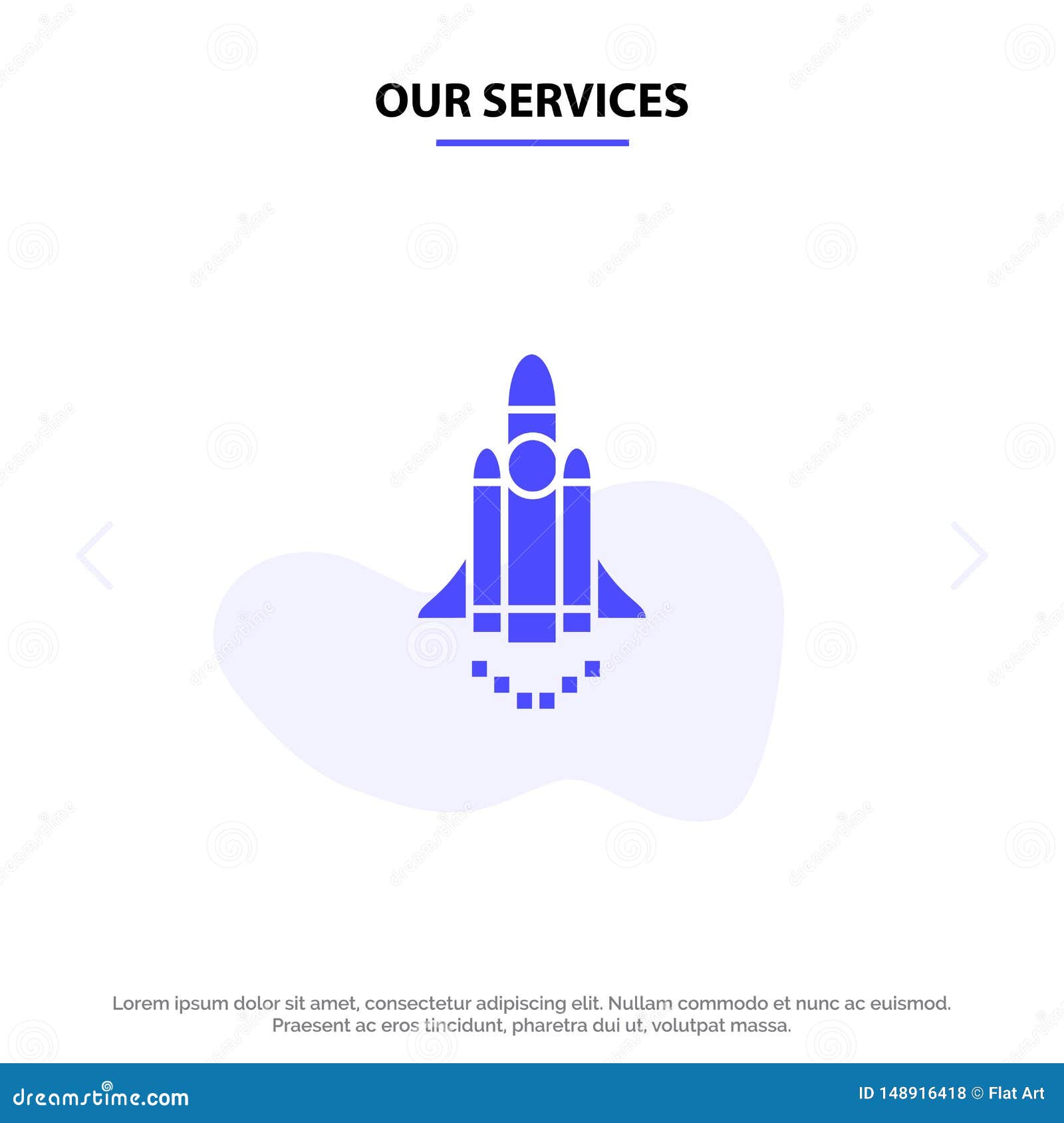 Our Services Launch, Launching, Marketing, Promote Solid Glyph Icon Web ...