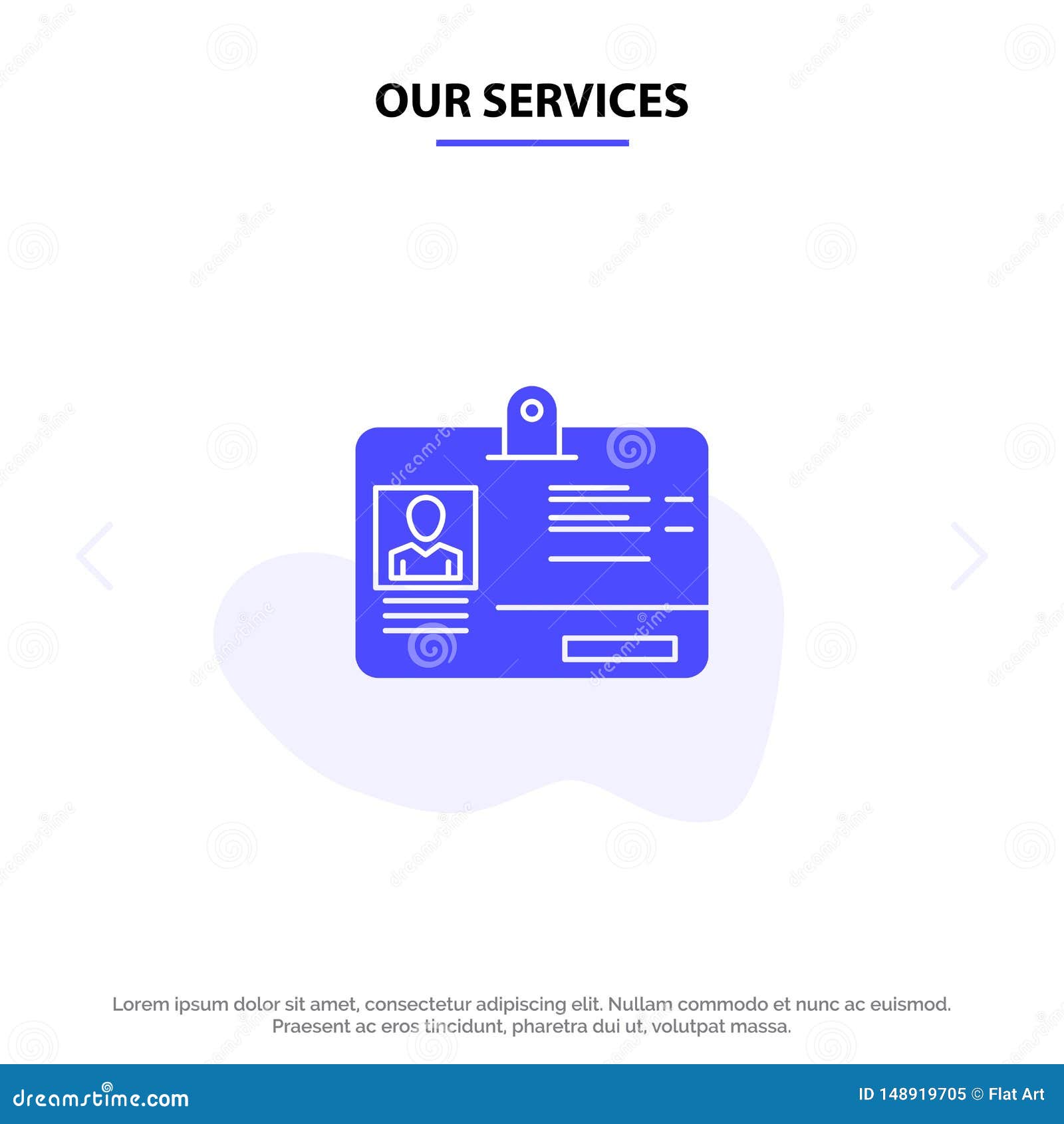 Our Services Pass, Card, Identity, Id Solid Glyph Icon Web Card ...