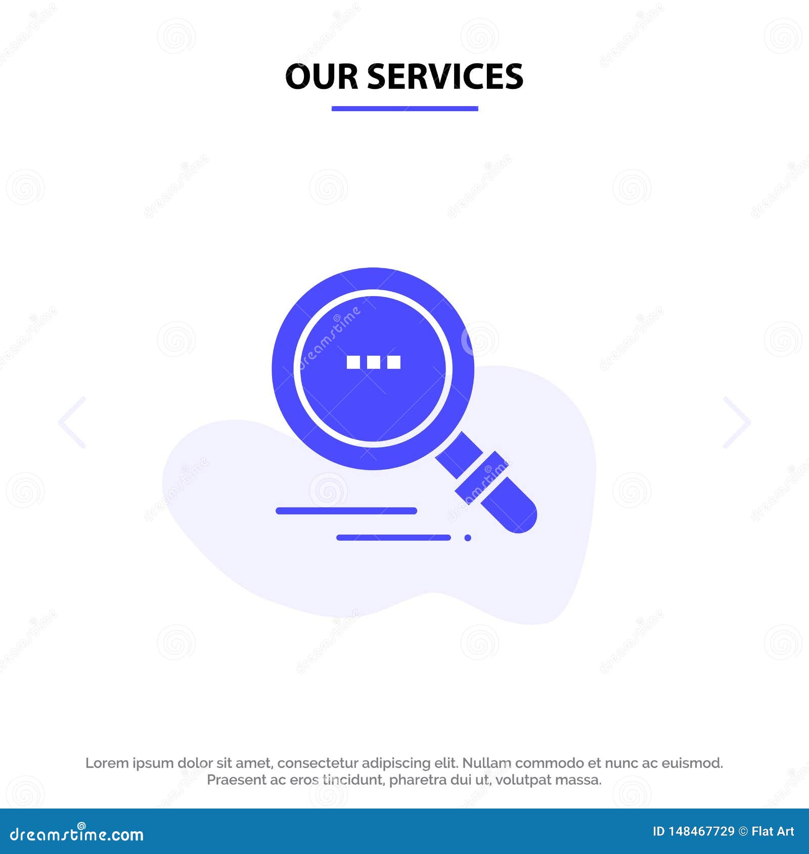 Our Services Search, Find, Motivation Solid Glyph Icon Web Card ...